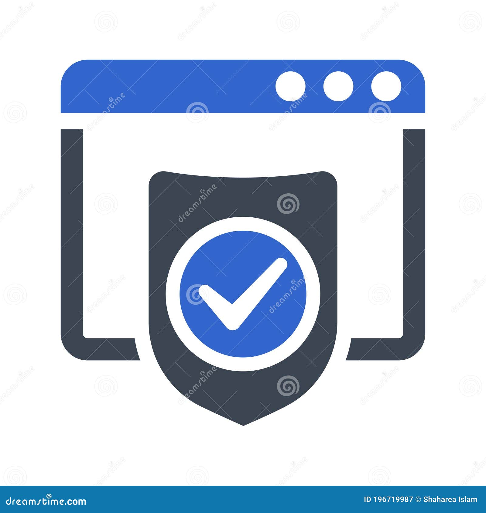 Web protection icon stock vector. Illustration of icon - 196719987