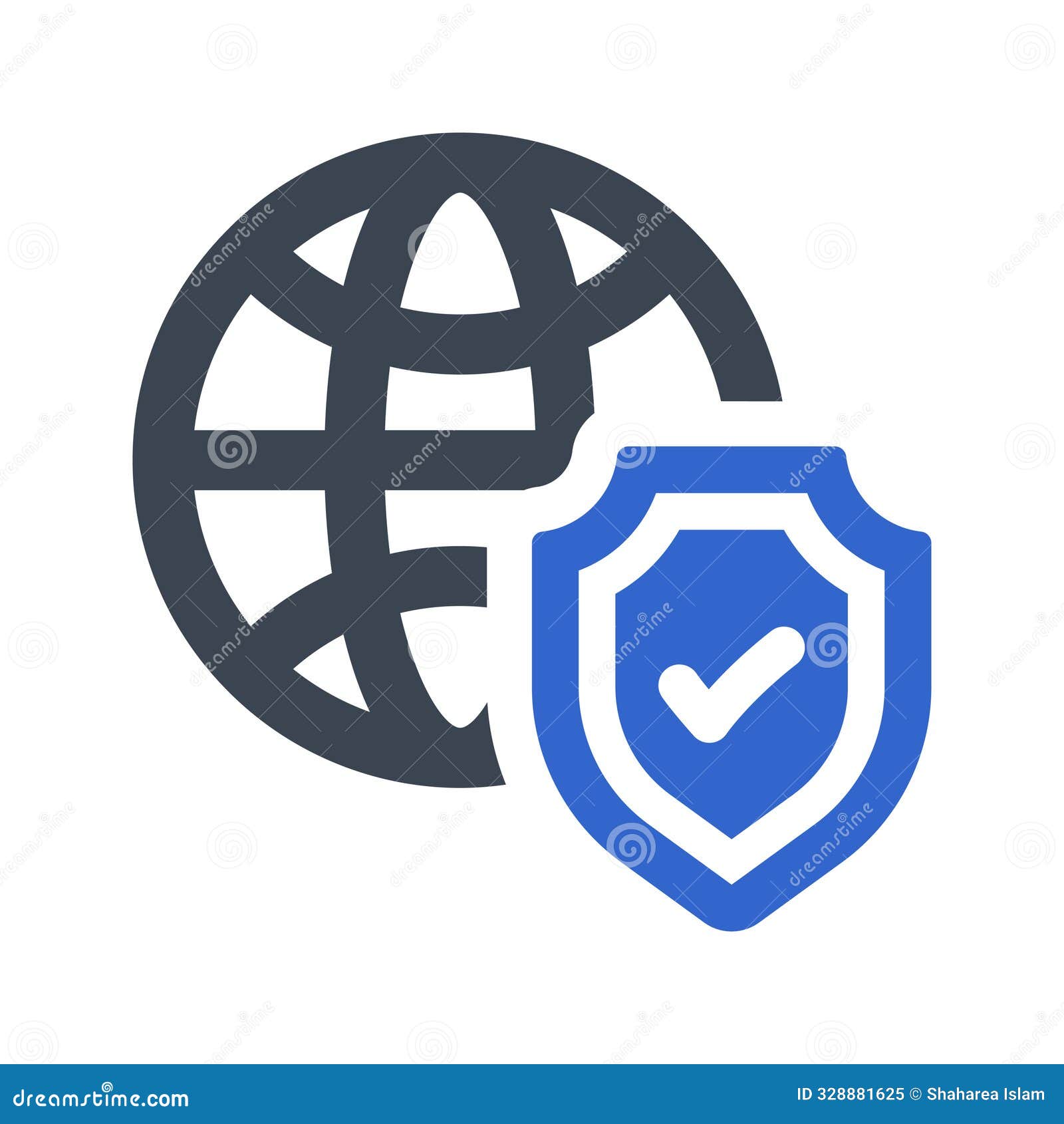 Web Protection Icon stock illustration. Illustration of vector - 328881625