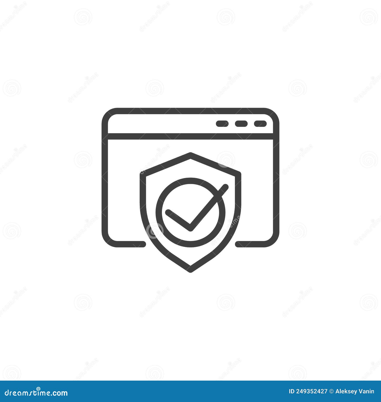 Web protection line icon stock vector. Illustration of privacy - 249352427