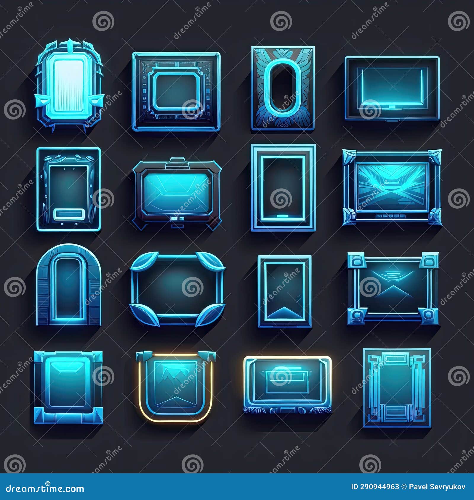 Web Rectangle Frame Game Ai Generated Stock Illustration - Illustration ...