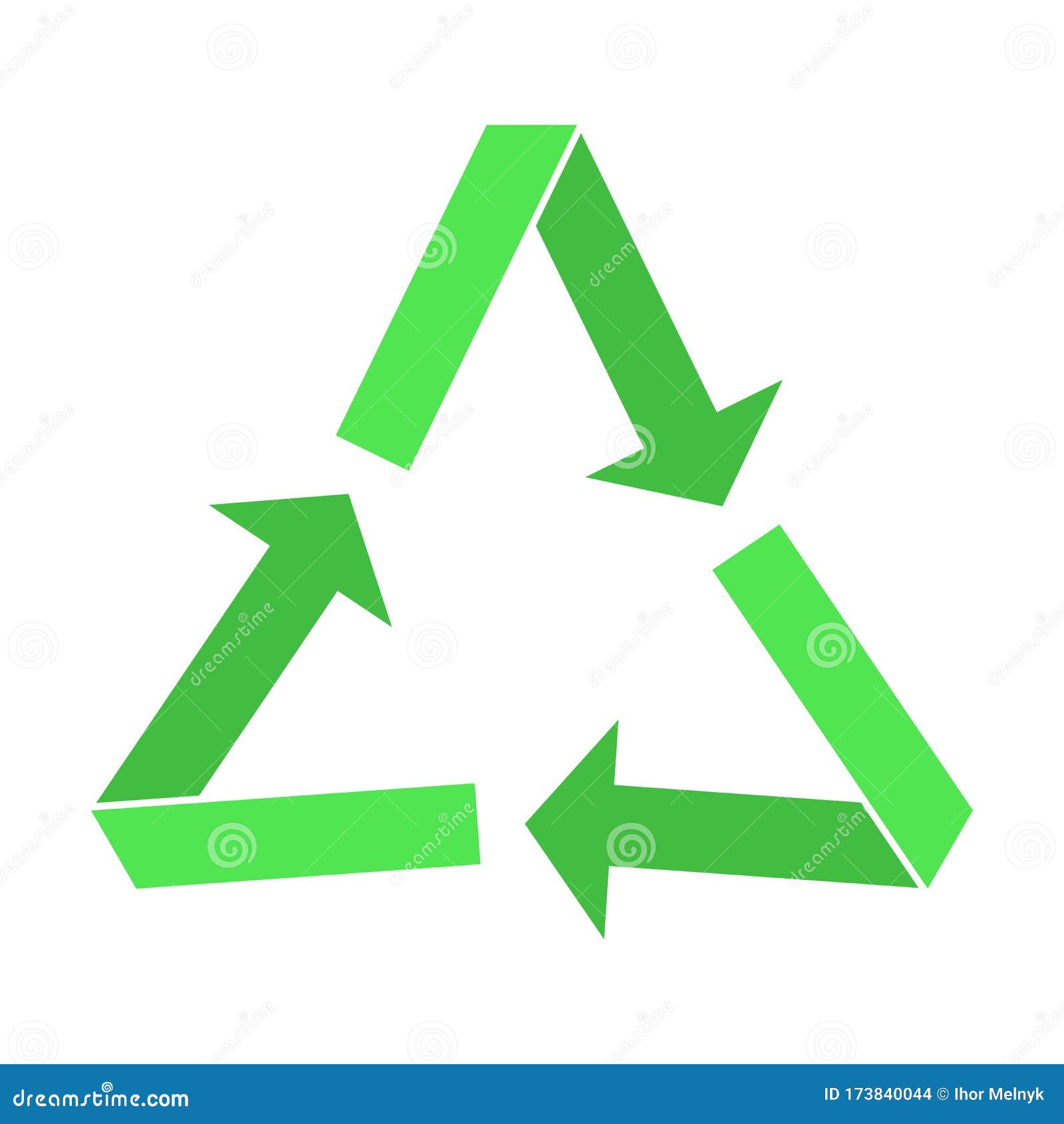 Recycle arrow symbol stock vector. Illustration of arrow - 173840044