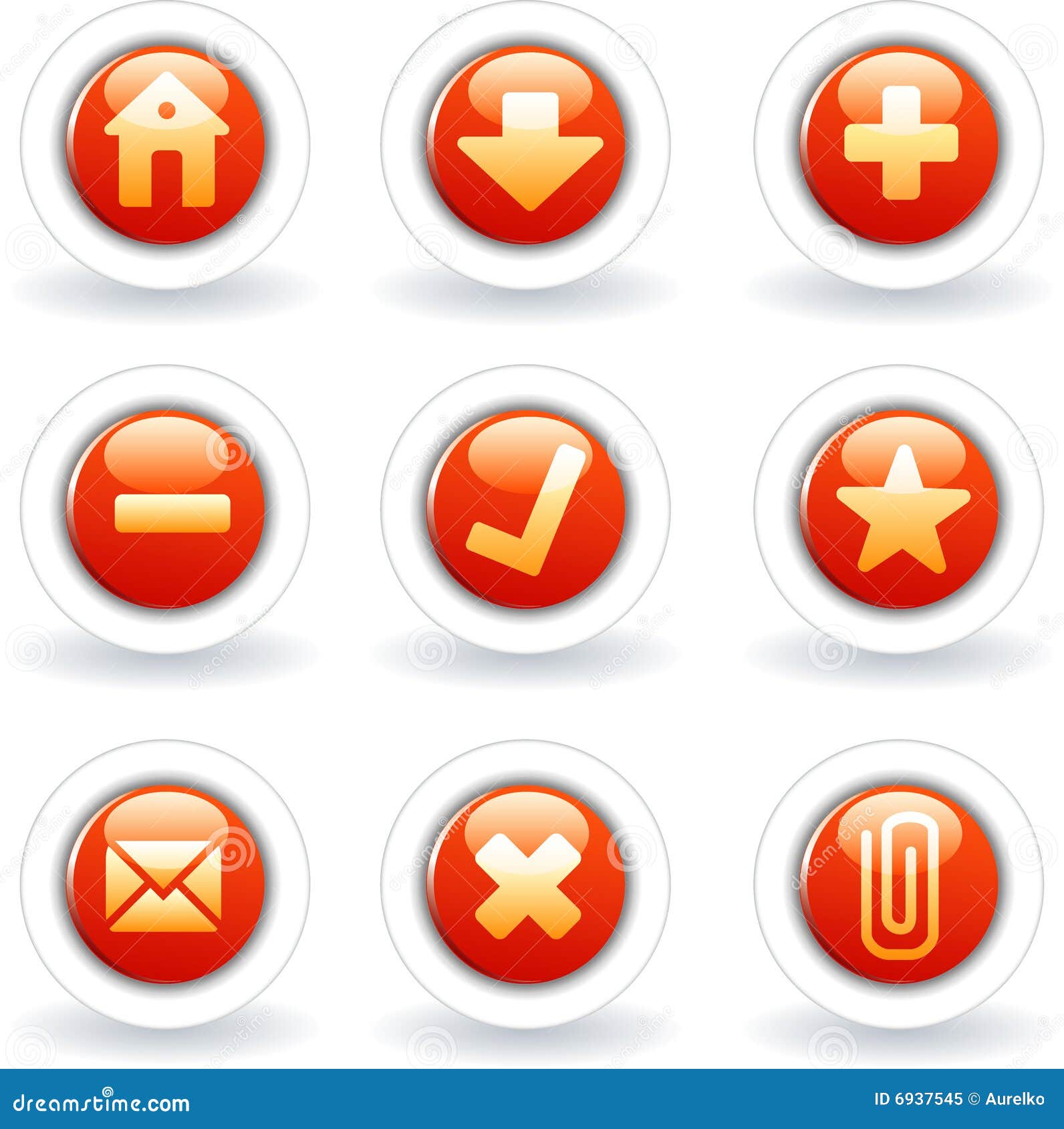 Web red stock vector. Illustration of technology, button - 6937545