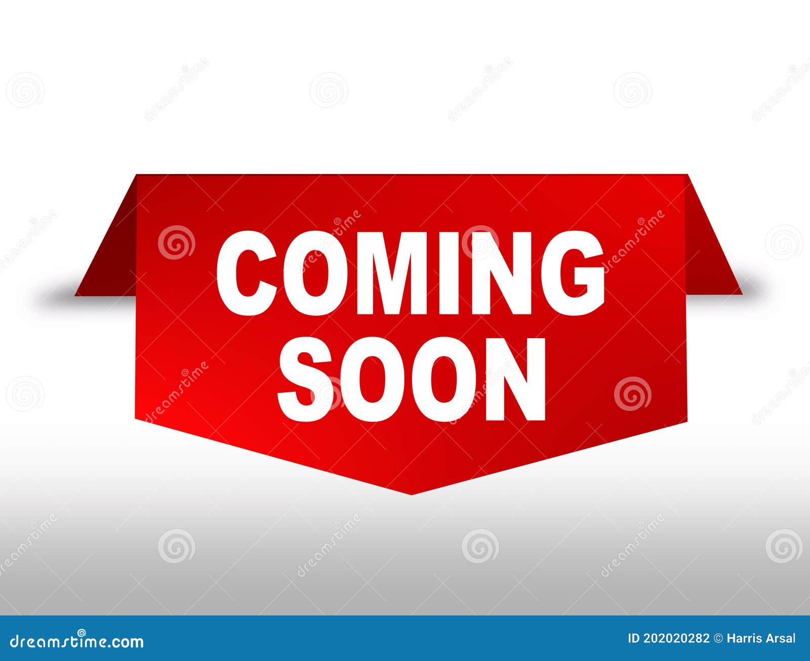 Red Flat Banner for Coming Soon Stock Illustration - Illustration of ...