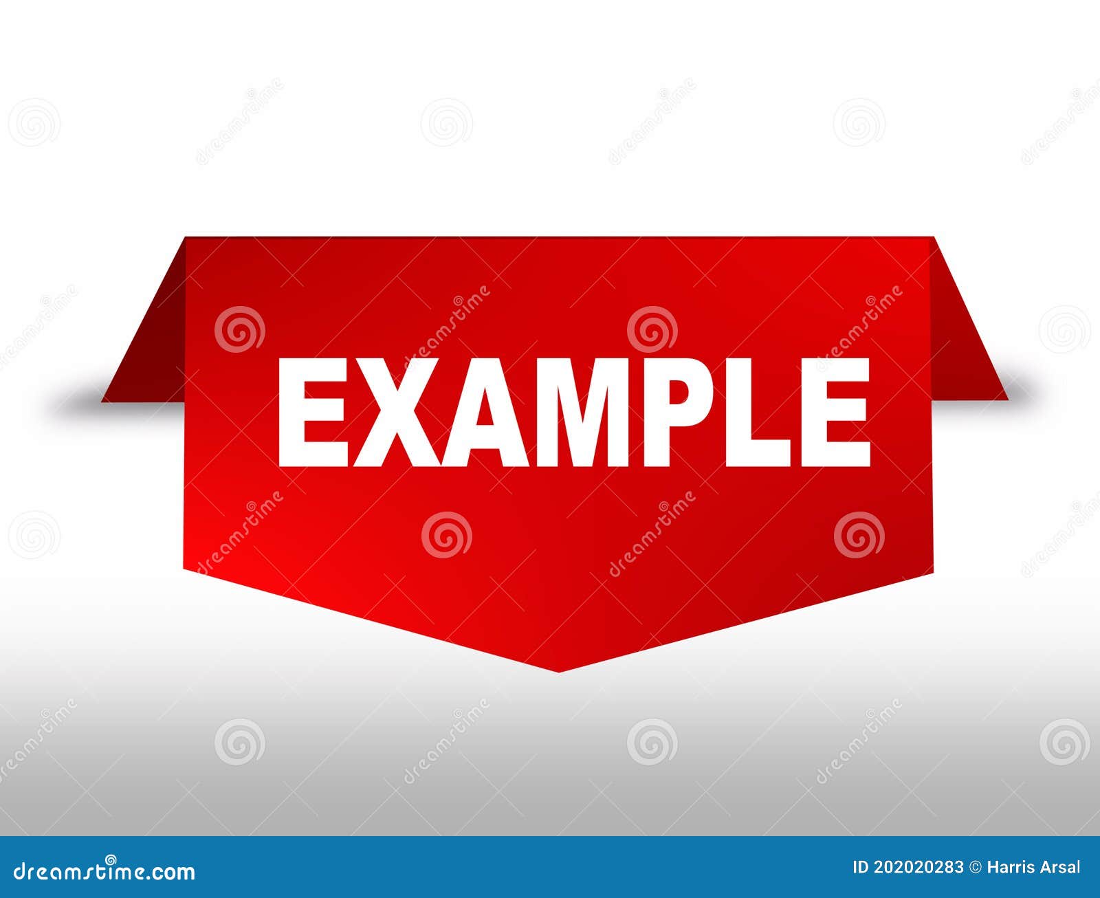 Red Flat Banner for Example Stock Illustration - Illustration of circle ...