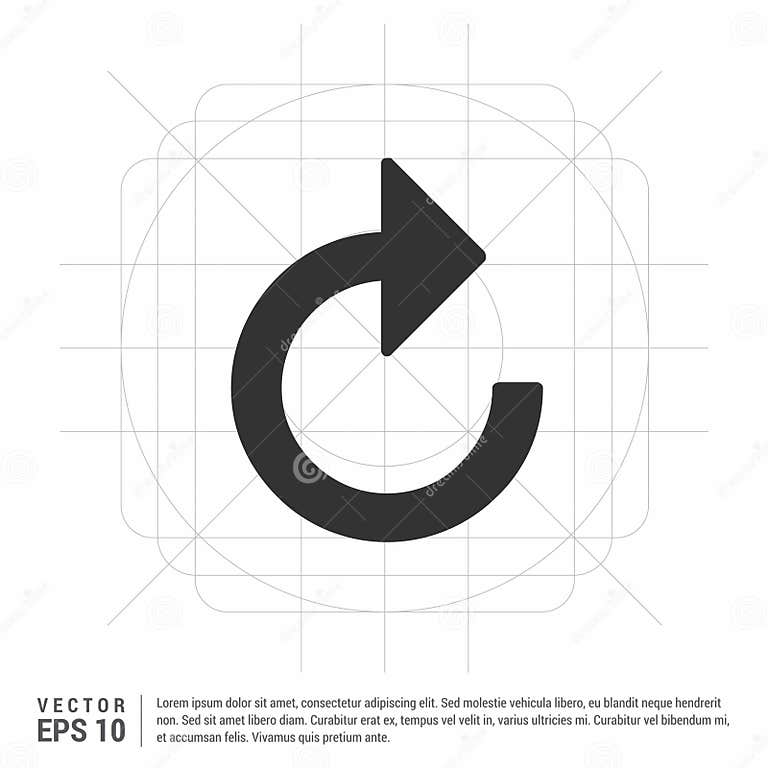 Web refresh icon stock vector. Illustration of monochromatic - 132429273