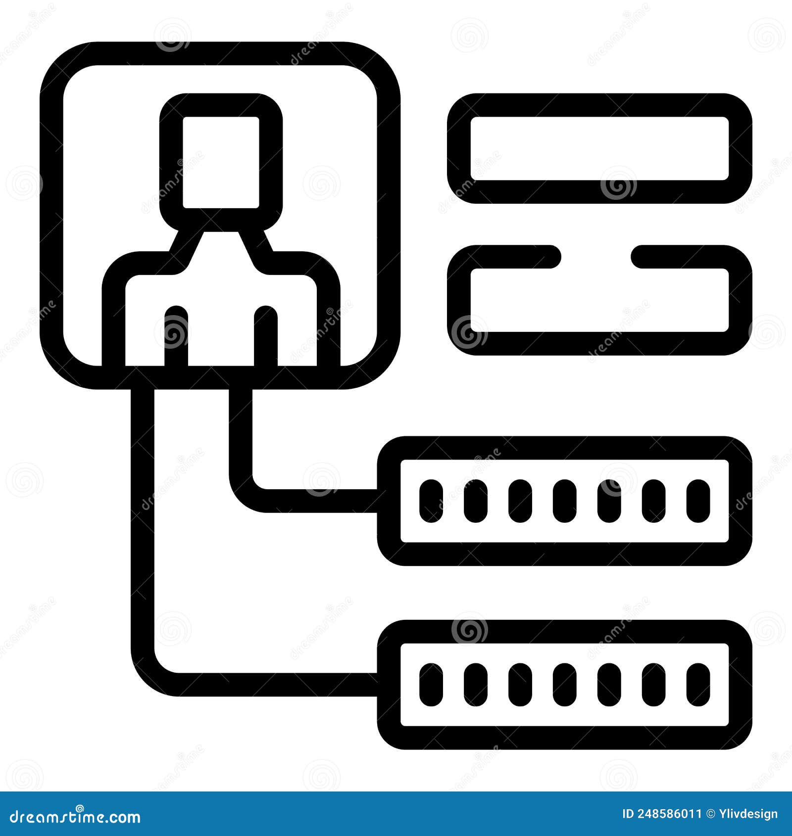 Outline Registration Mark Vector Icon. Isolated Black Simple Line ...