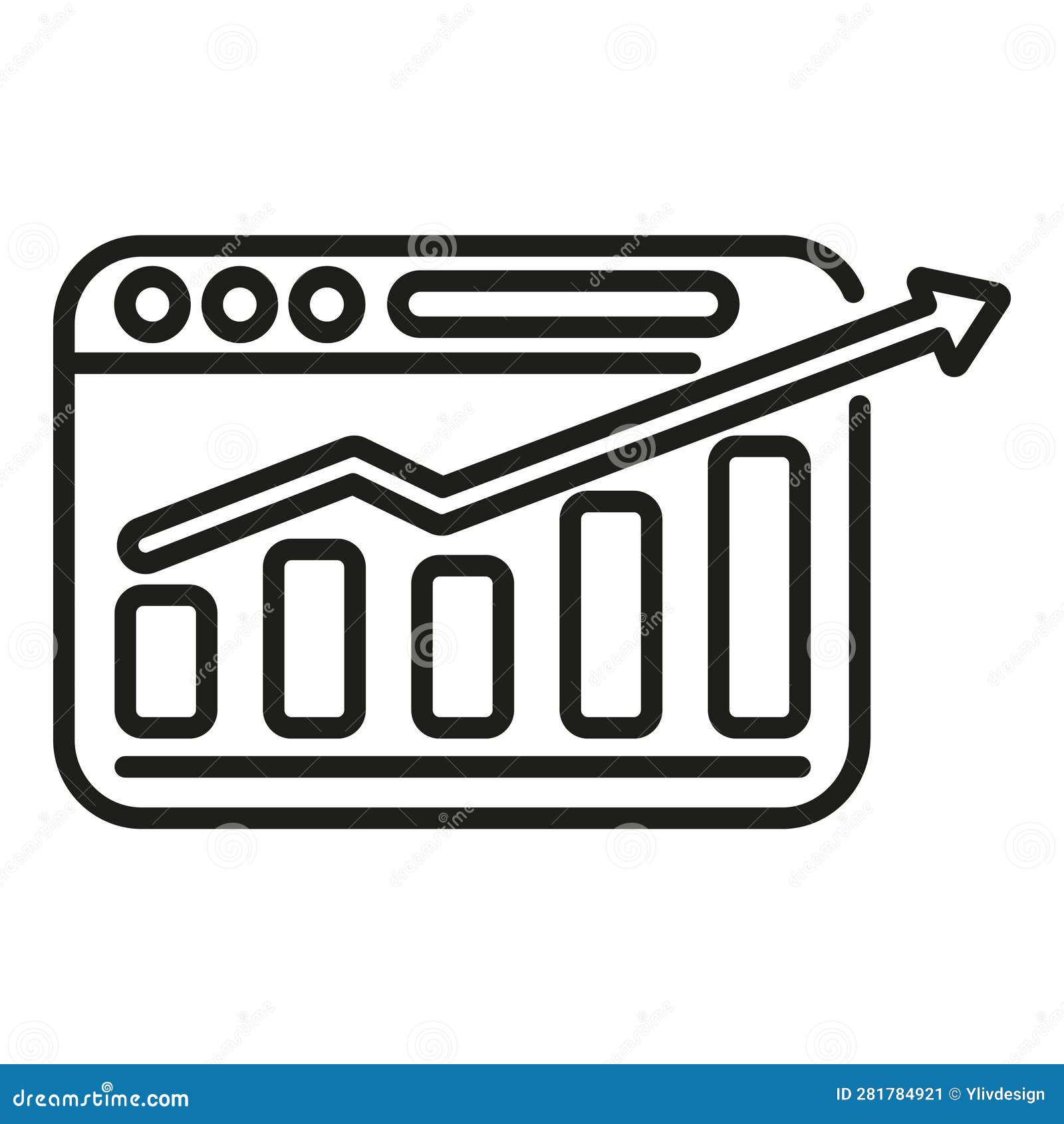 Web Report Icon Outline Vector. Chart Data Stock Illustration ...
