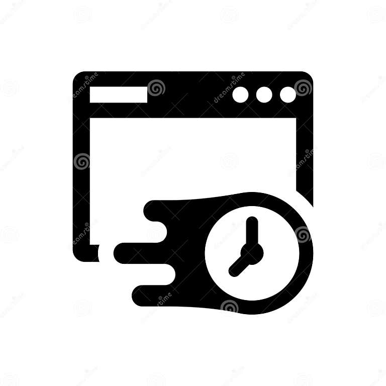 Web response time icon stock vector. Illustration of vector - 218948373