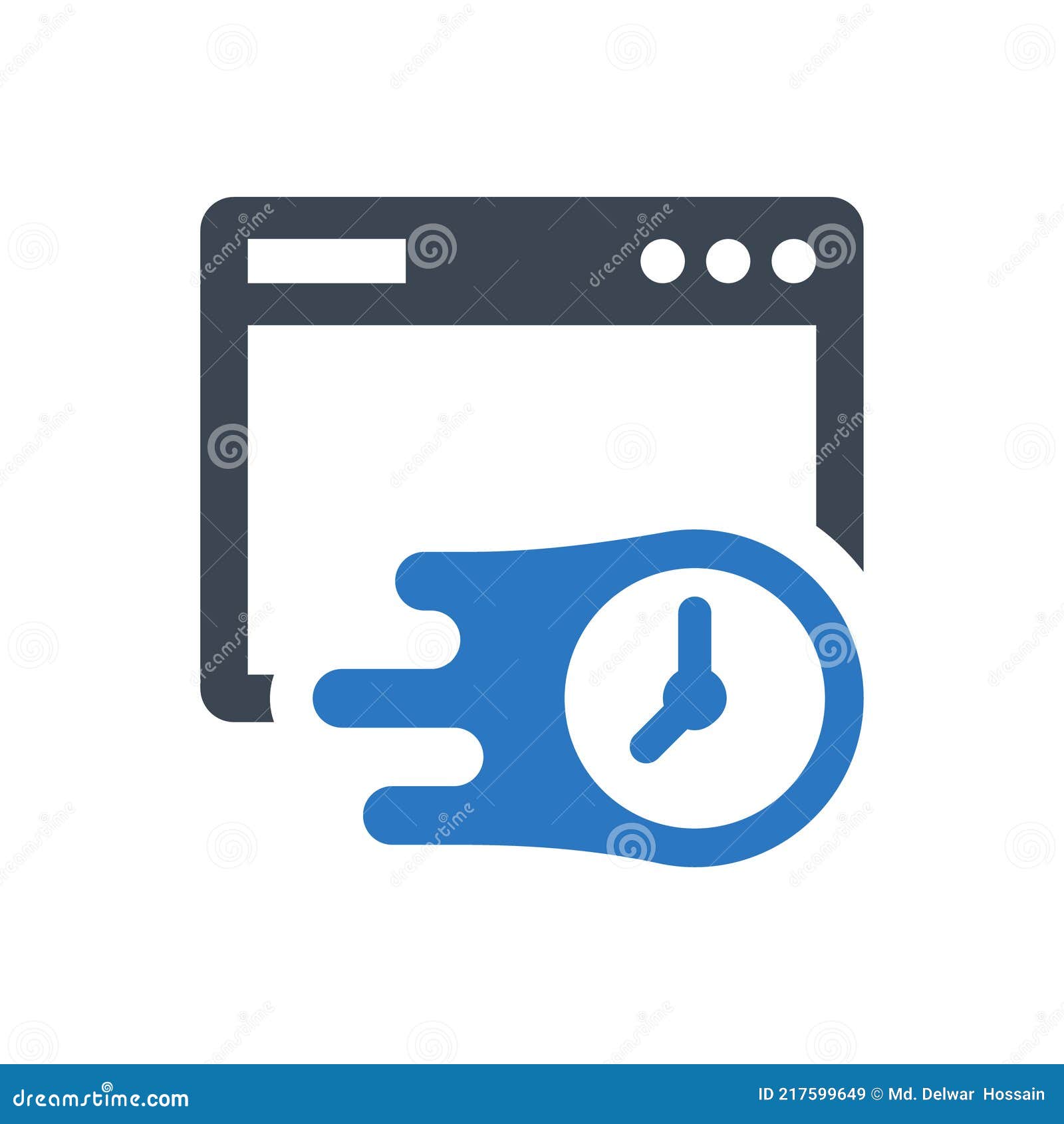 Web response time icon stock vector. Illustration of website - 217599649