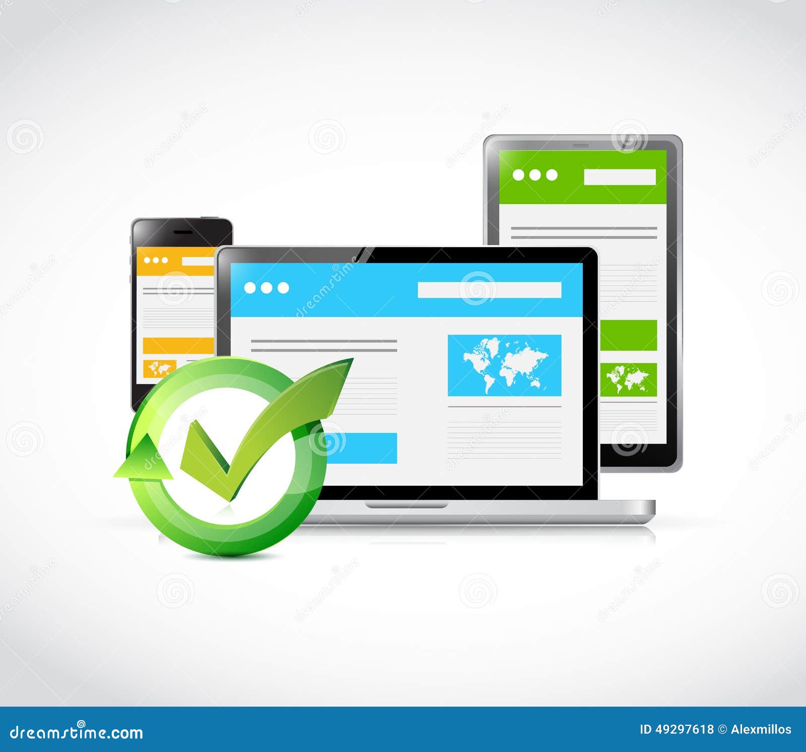 Web Responsive Site Illustration Design Stock Illustration ...