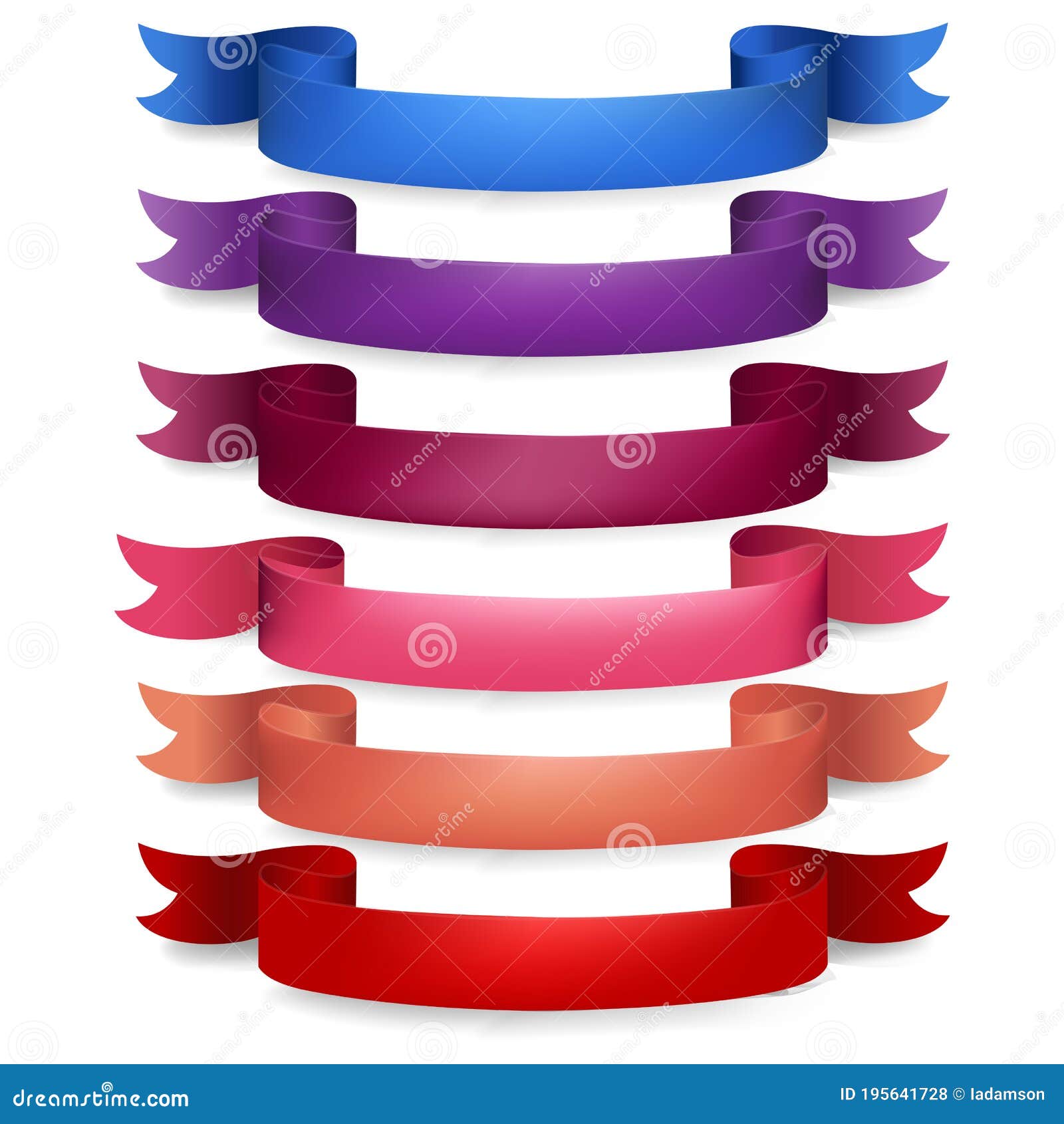 Web Ribbons Big Set stock vector. Illustration of award - 195641728