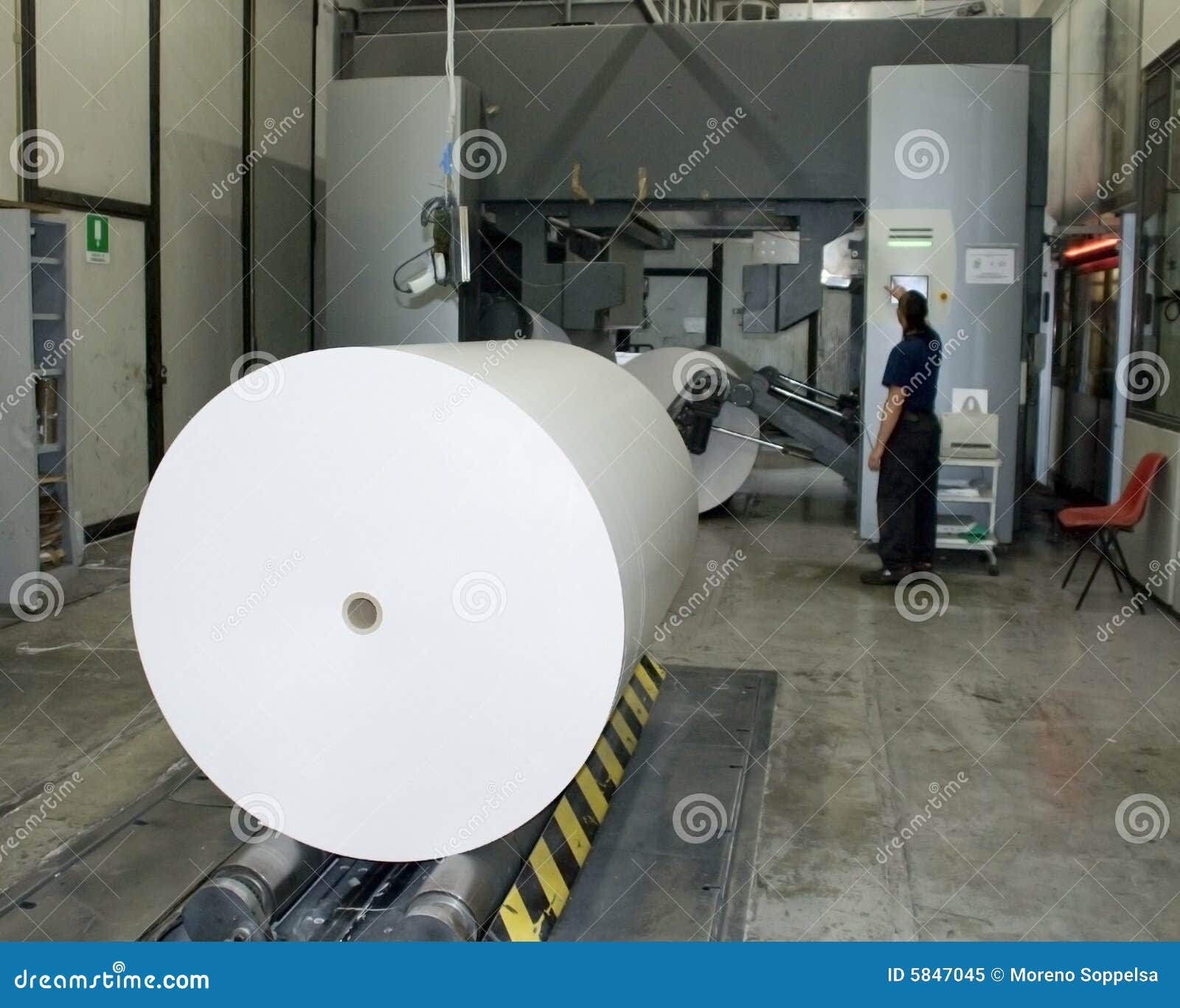 Web (roll) Offset Press Royalty Free Stock Photo - Image: 5847045