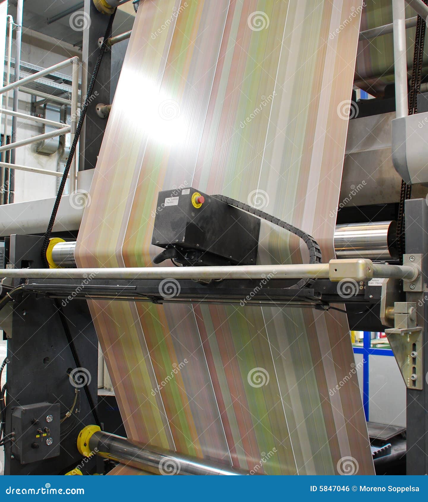 Web (roll) offset press stock photo. Image of production - 5847046