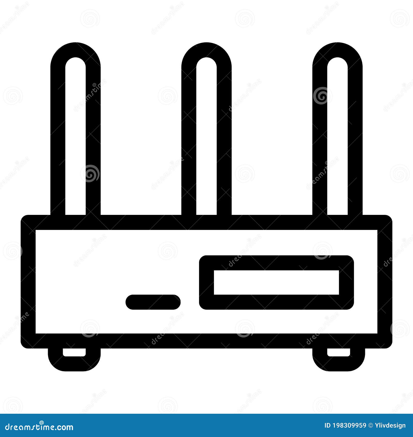 Web Router Icon, Outline Style Stock Vector - Illustration of network ...