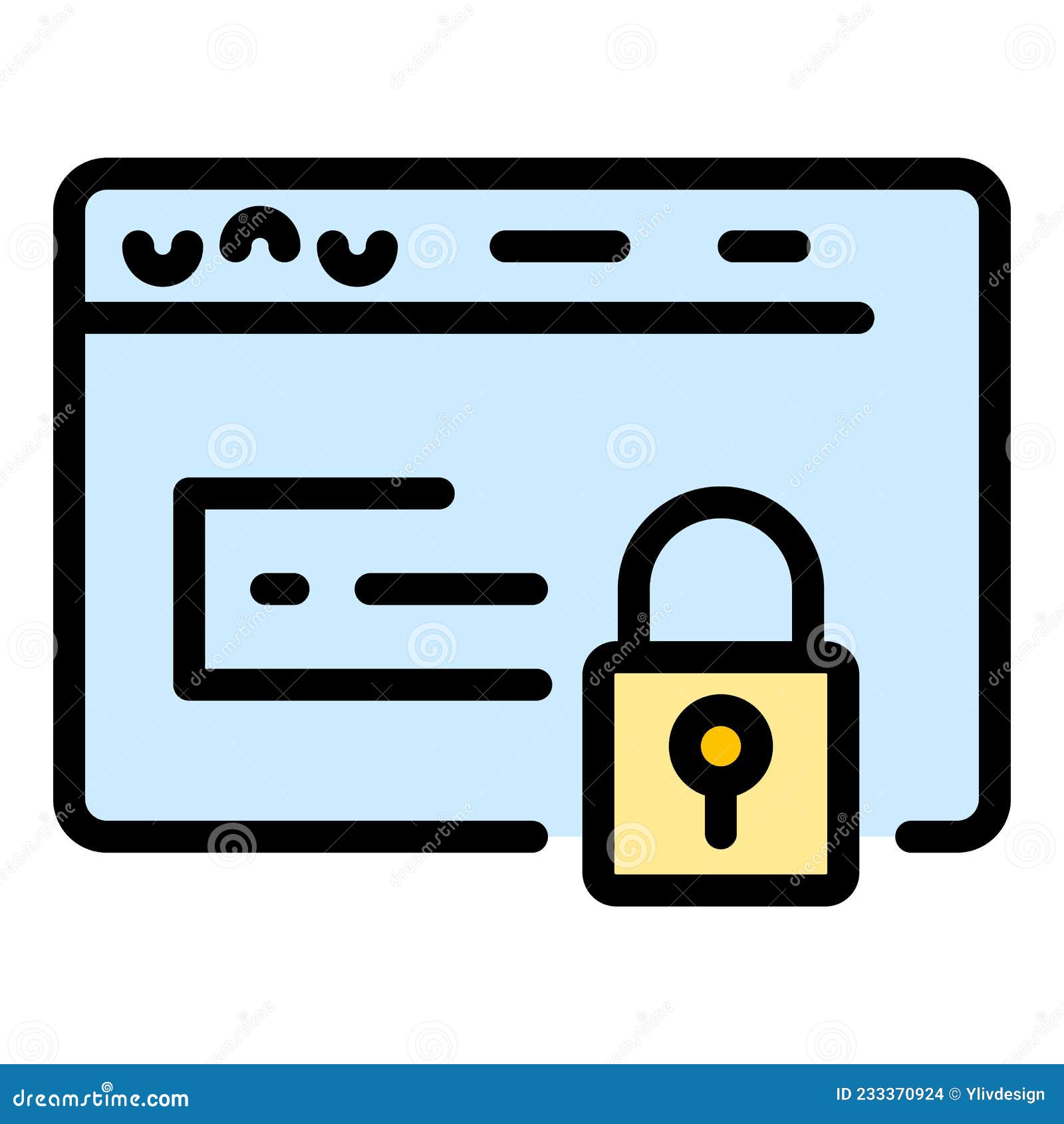Web Safe Authentication Icon Color Outline Vector Stock Vector ...