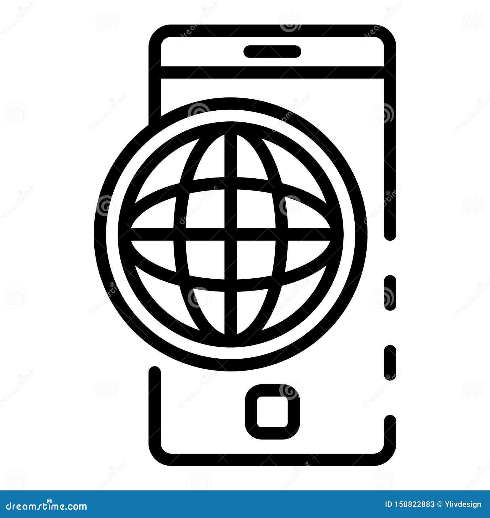 Web Safe Surfing Icon, Outline Style Stock Vector - Illustration of ...