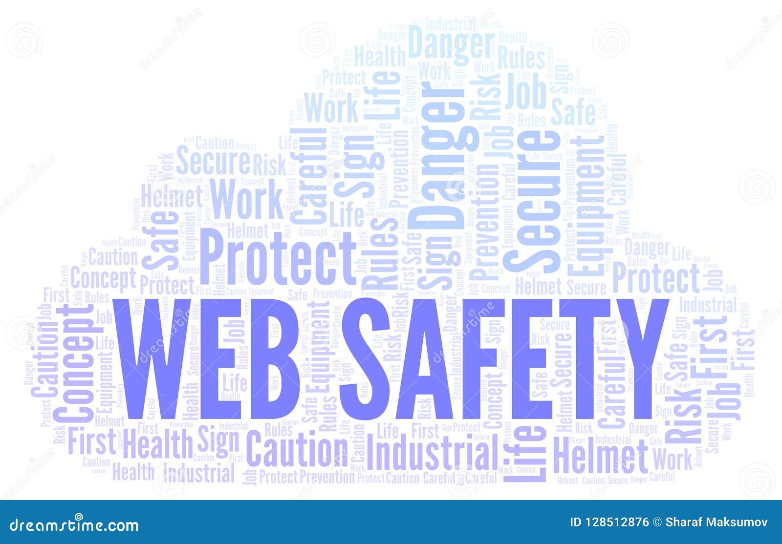 Web Safety word cloud. stock illustration. Illustration of tagcloud ...