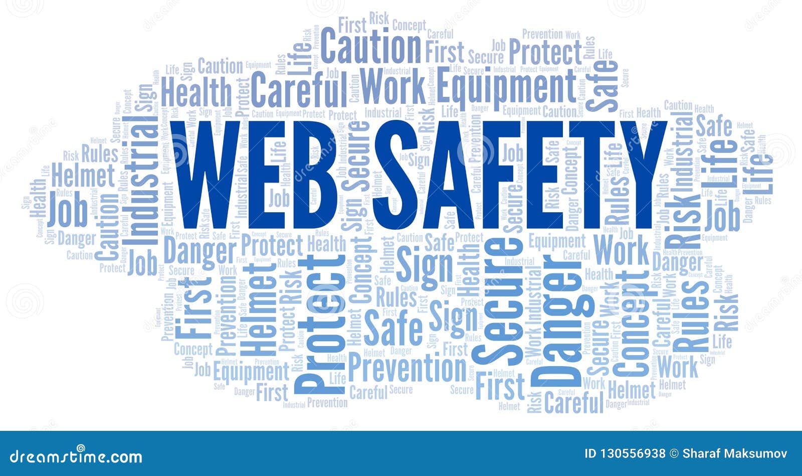 Web Safety word cloud. stock illustration. Illustration of cloud ...