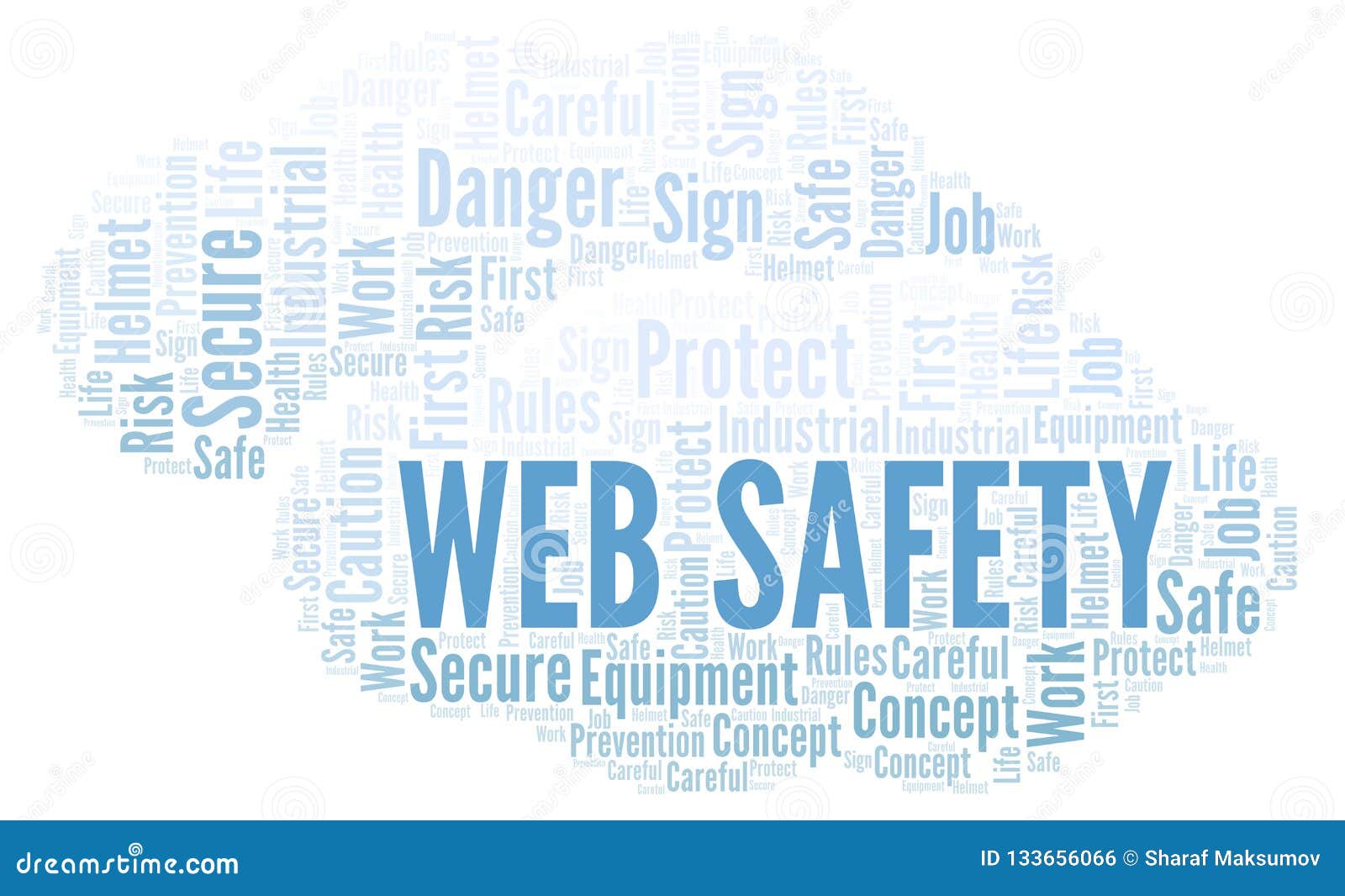 Web Safety word cloud stock illustration. Illustration of safety ...
