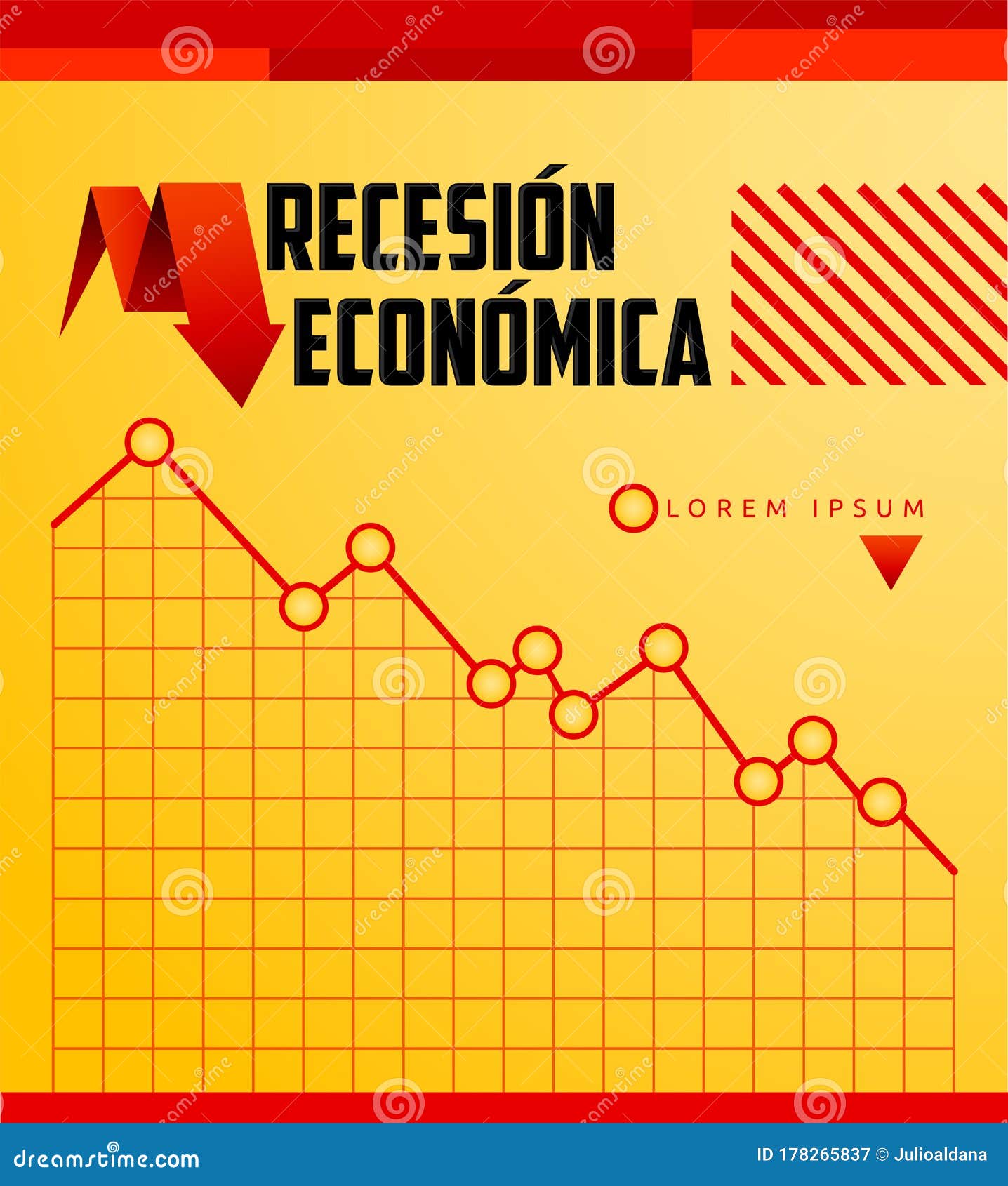 Recesion Economica, Economic Recession Spanish Text Vector Design ...
