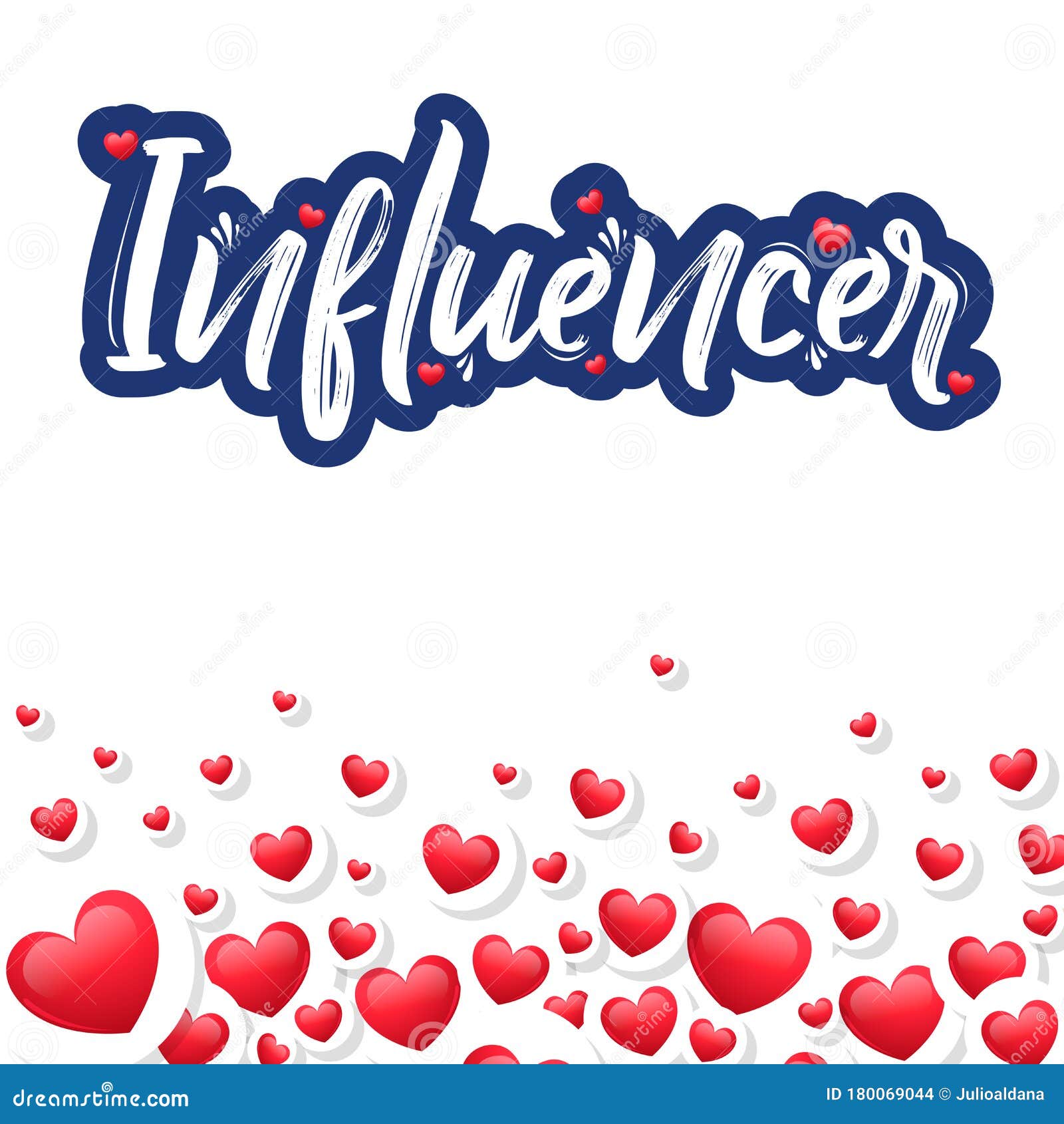 Influencer Lettering Trendy Vector Design. Stock Vector - Illustration ...