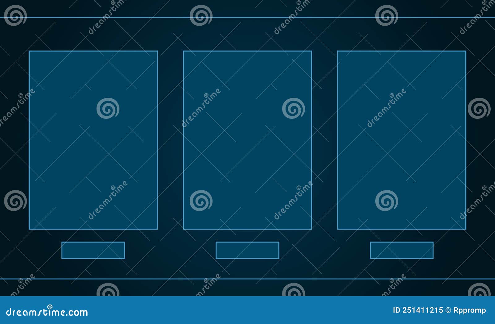 HUD Rectangular Frame Technology Stock Vector - Illustration of virtual ...
