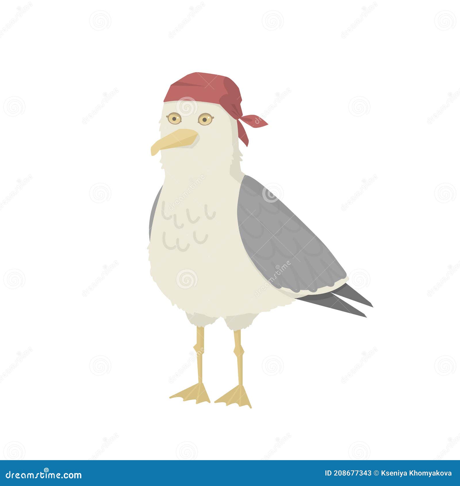 Seagull vector character stock vector. Illustration of wild - 208677343