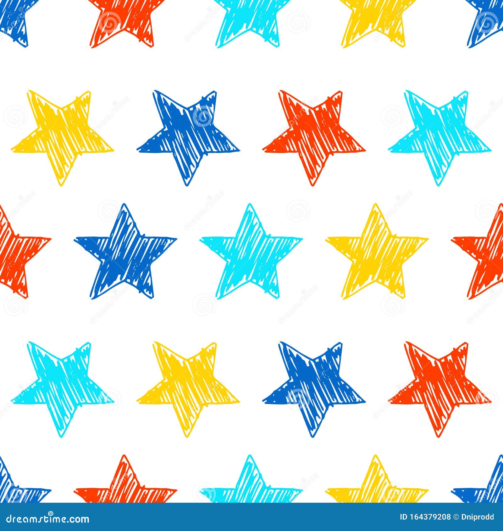 Seamless Background of Doodle Stars Stock Vector - Illustration of ...