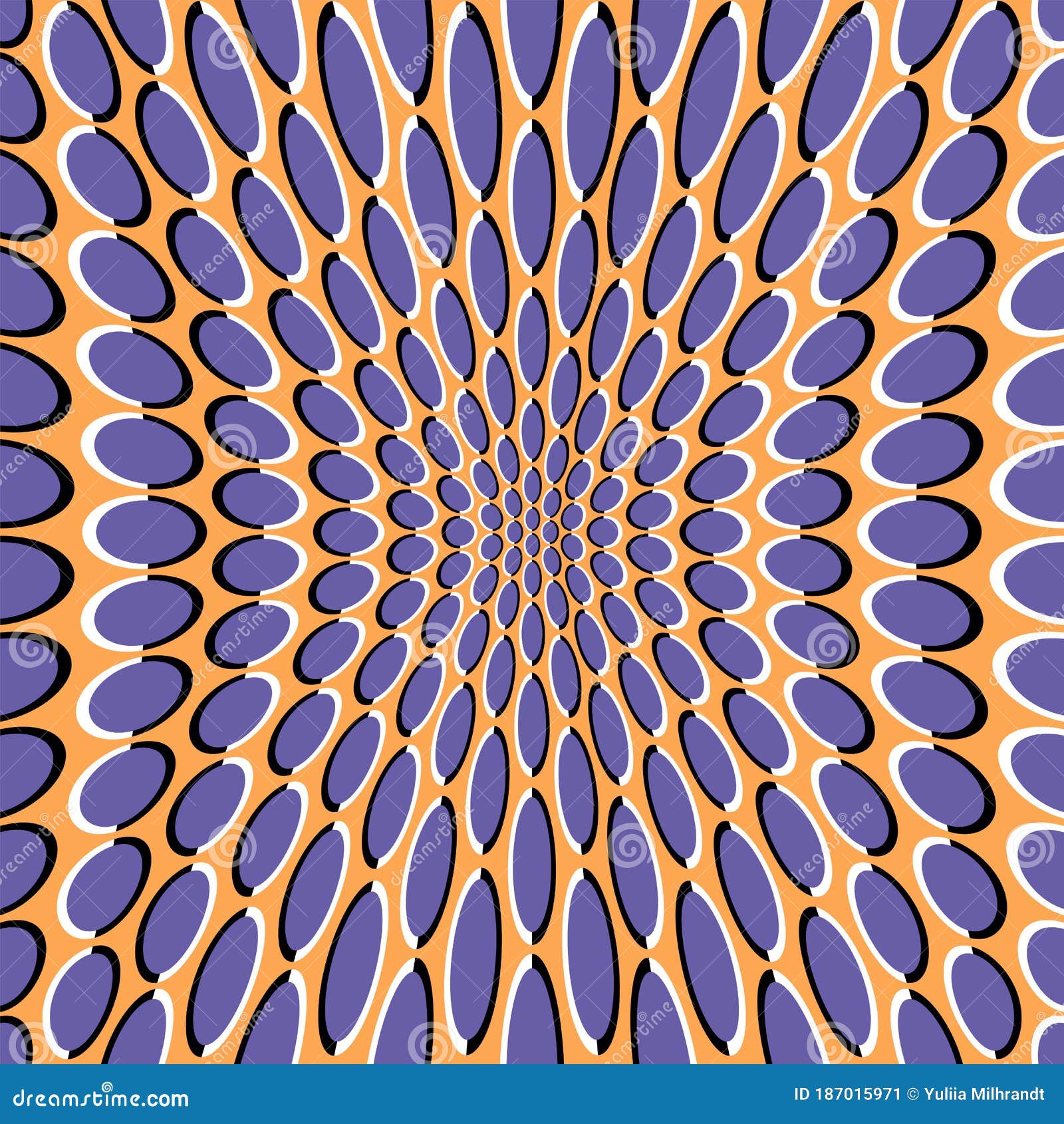 Optical Illusion. Pattern with Circles. Colorful Vector Stock ...