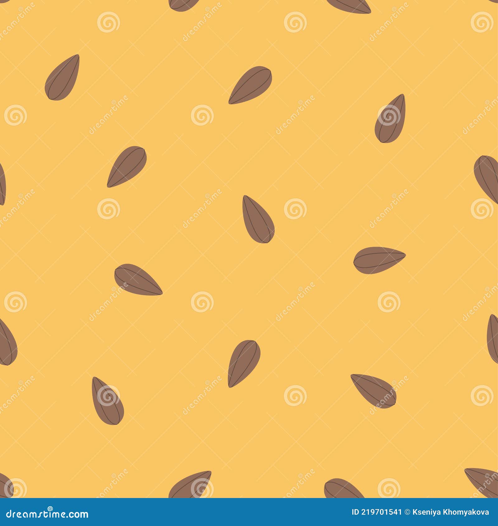Seamless Pattern with Seeds Stock Vector - Illustration of decorative ...