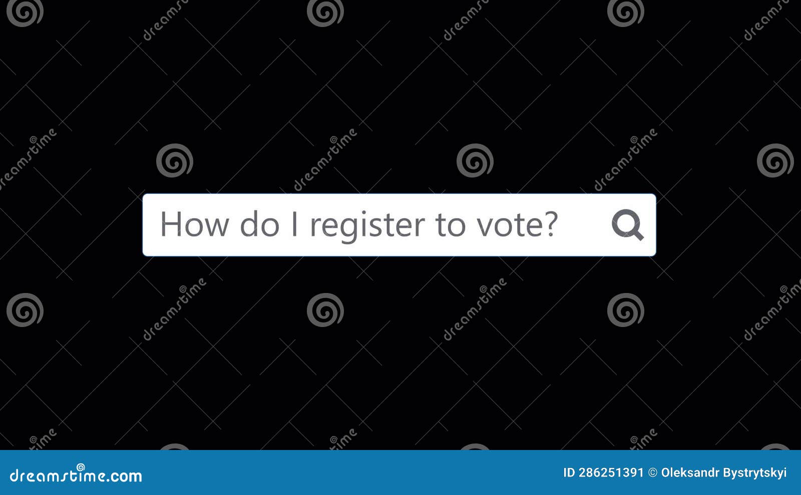 A Web Search Bar Asking the Question, "How Do I Register To Vote ...