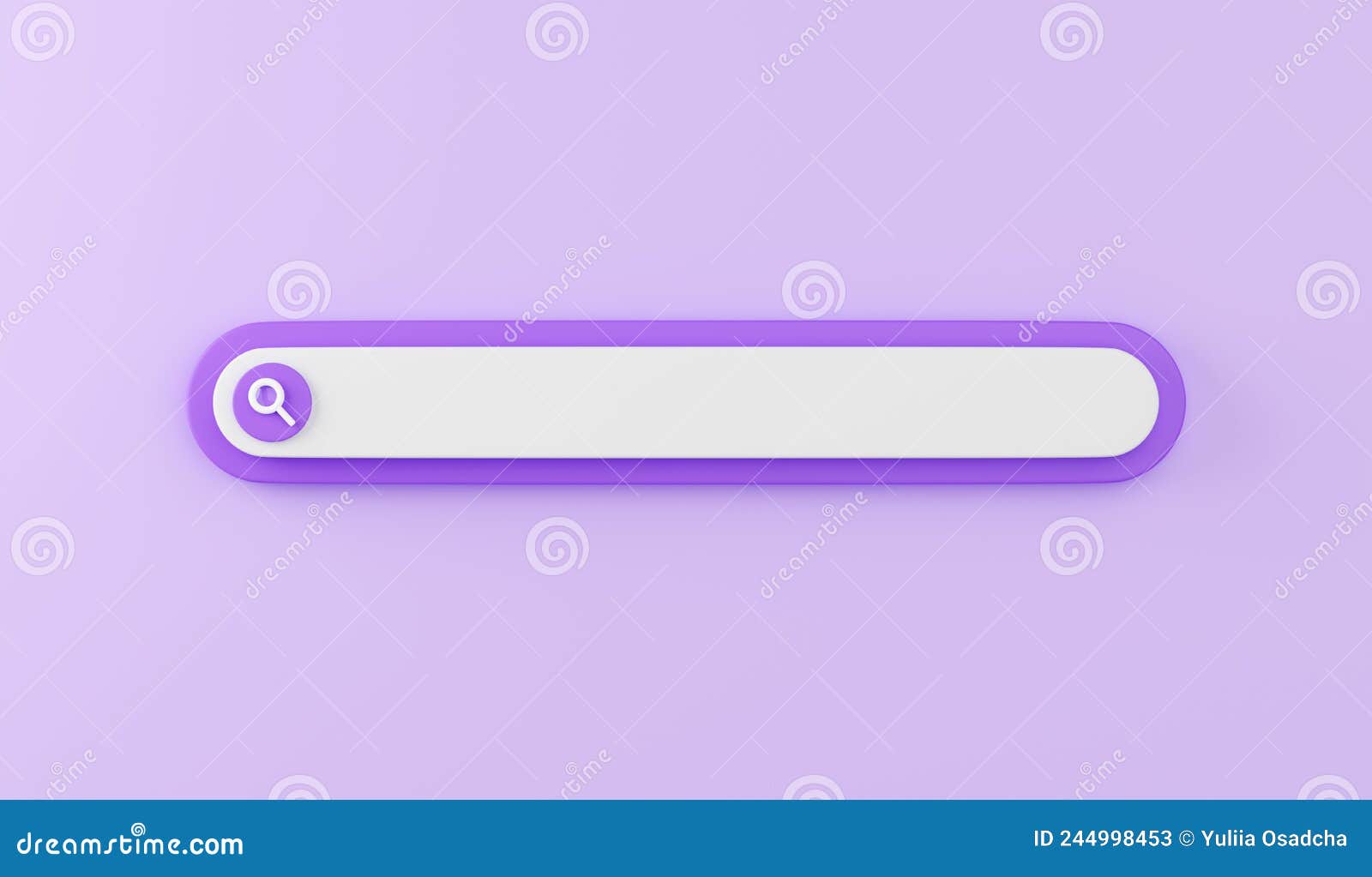 Web Search Bar 3d Render - Illustration of White Website Form for ...