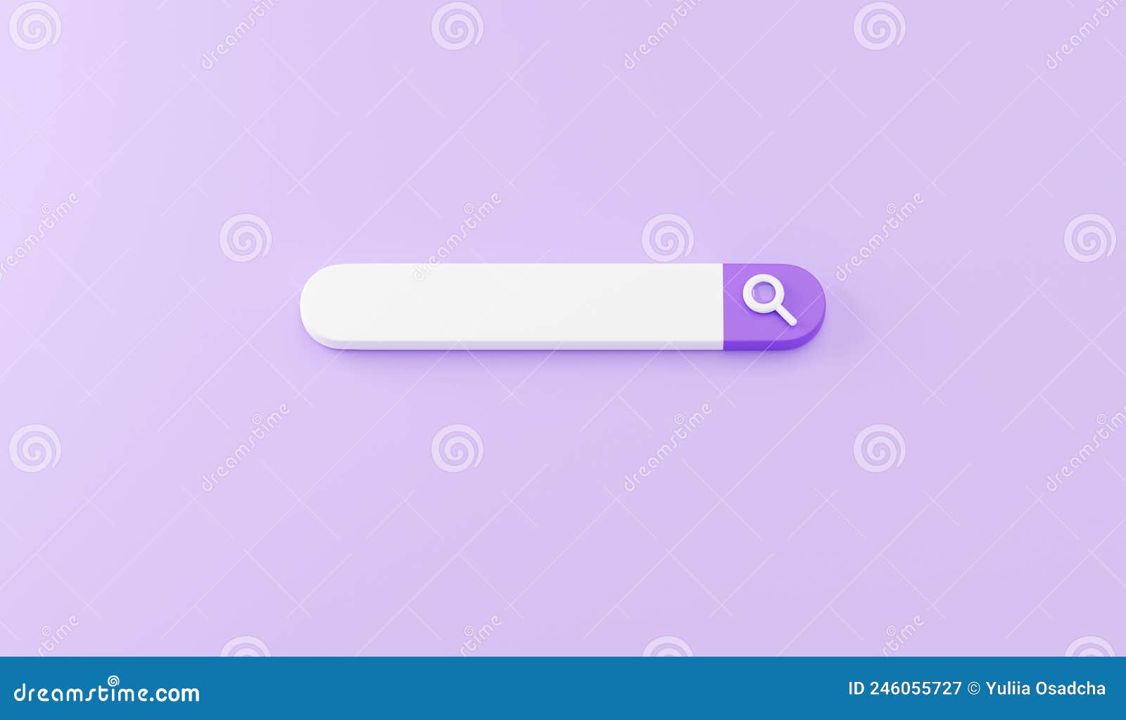 Web Search Bar 3d Render - Illustration of White Website Form for ...
