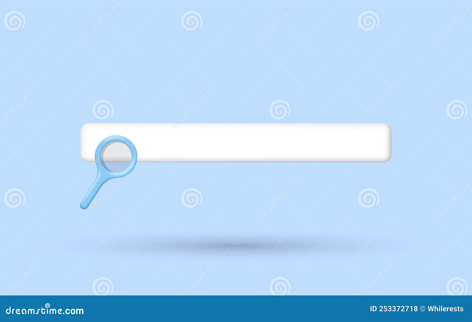 Web Search Bar Isolated on Blue Background. Navigation Bar for Ui ...