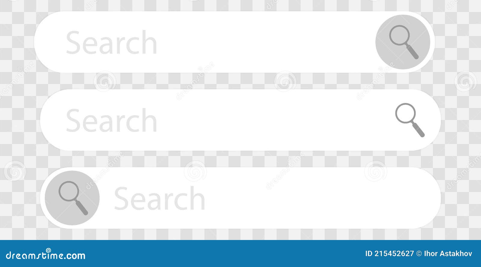 Search Bars In Different Variations UI Neumorphic Design Elements Set ...