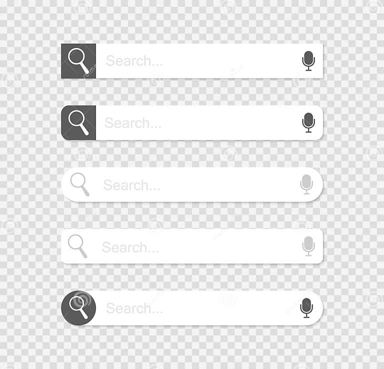 Web Search Bars Vector Illustration Stock Vector - Illustration of ...