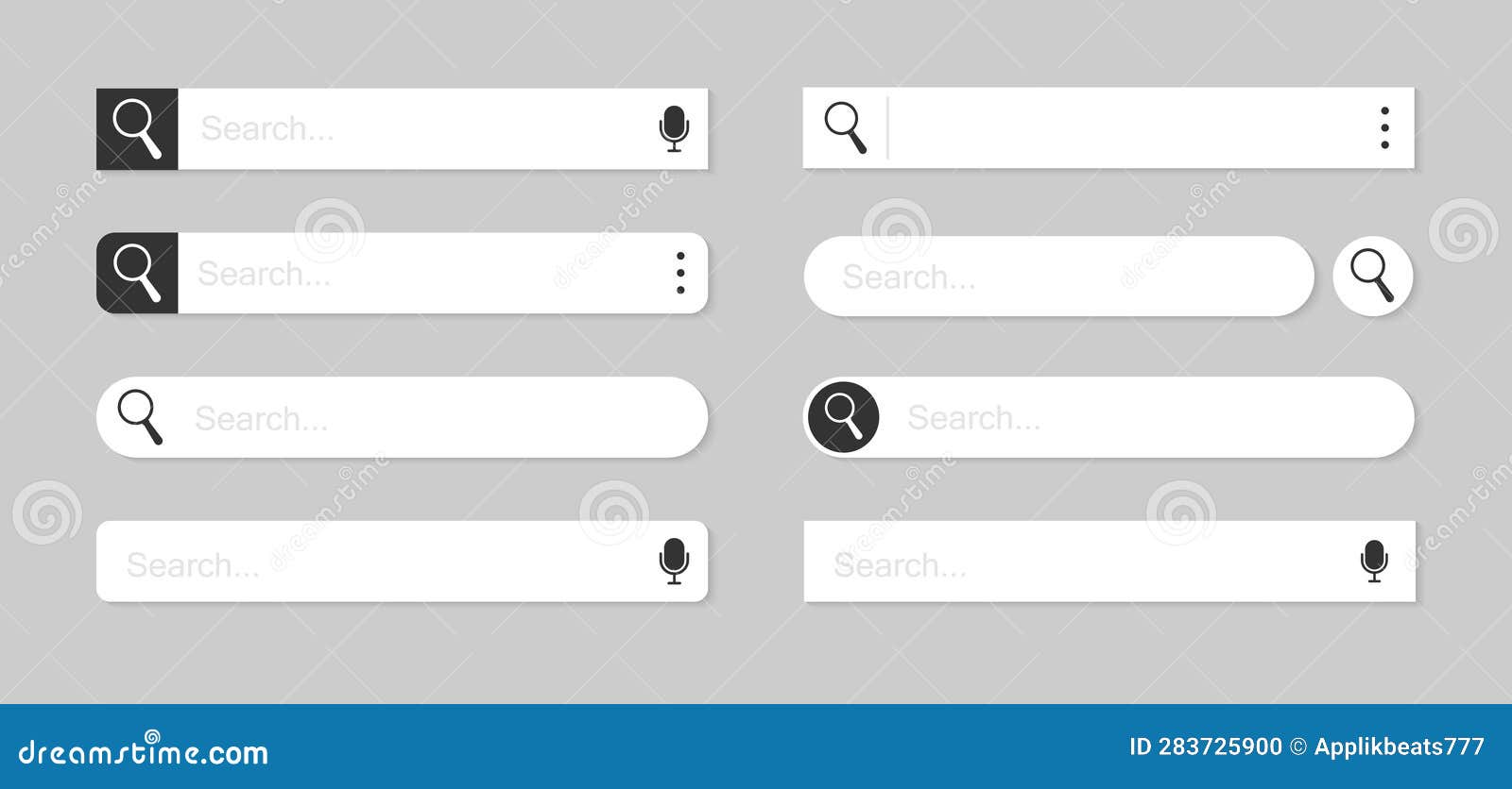 Web Search Bars Vector Illustration Stock Vector - Illustration of ...