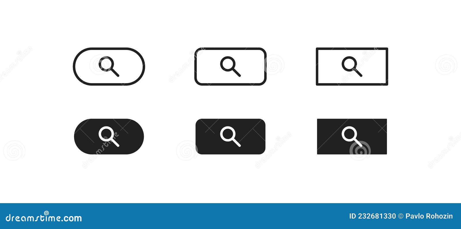 Web Search Button, Simple Isolated Icon for Your Design in Vector Flat ...