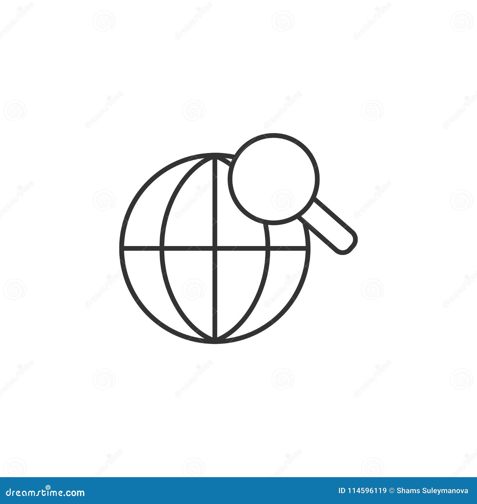 Web Search Icon. Simple Element Illustration. Web Search Symbol Design ...