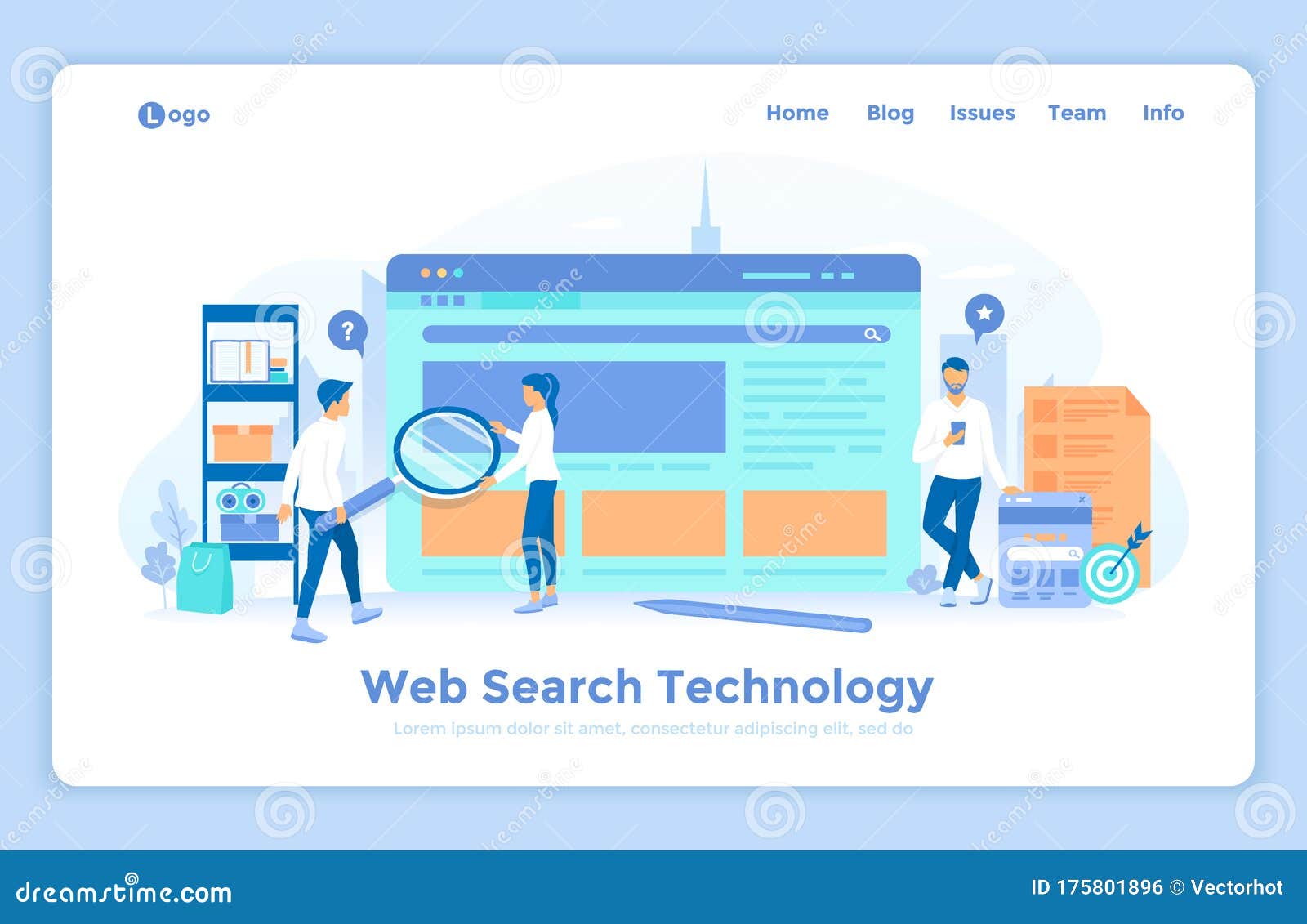 Web Search Technology, Search Engine, SEO, Data Finding. People Hold a ...