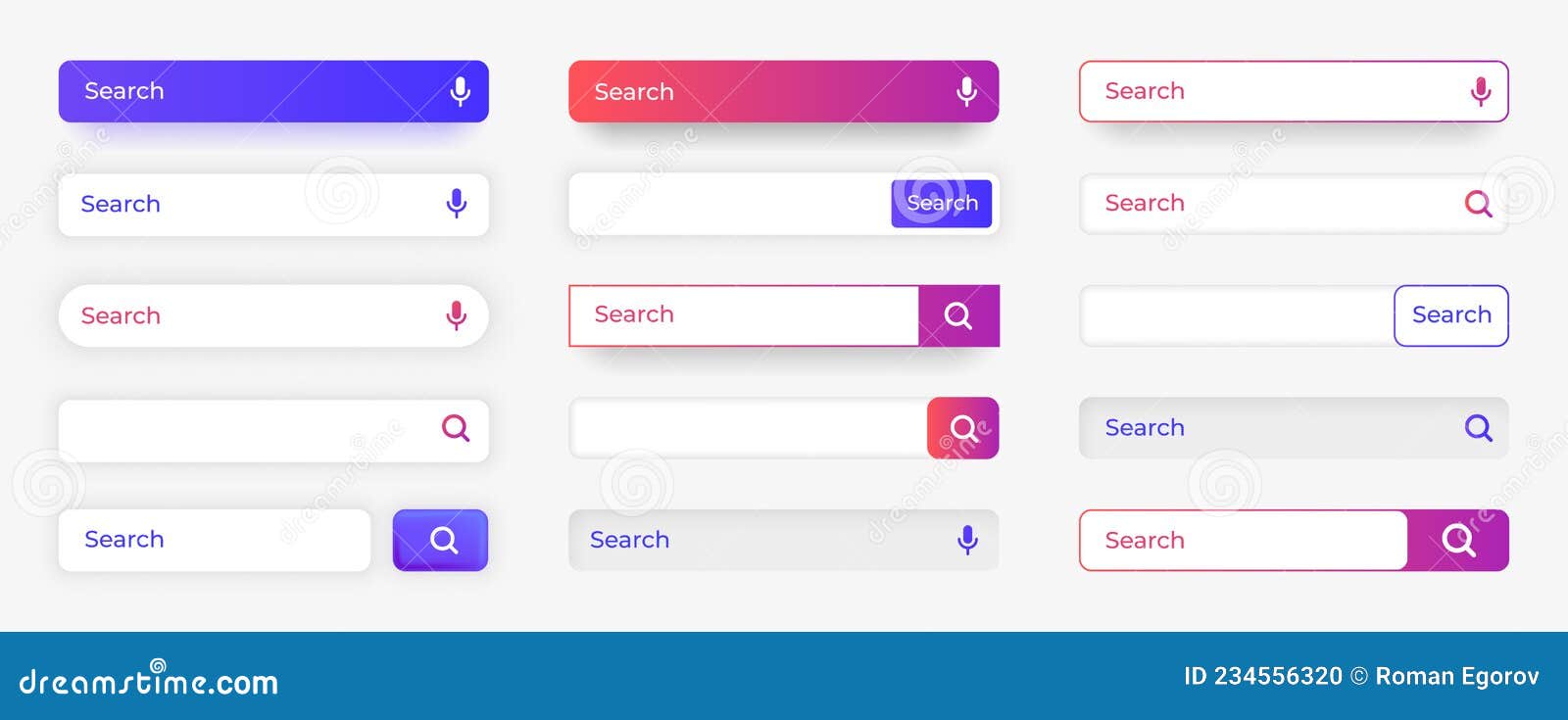 Web Search. Website Finding Field Box with Cursor and Interface Button. Blank Frame Graphic UI ...