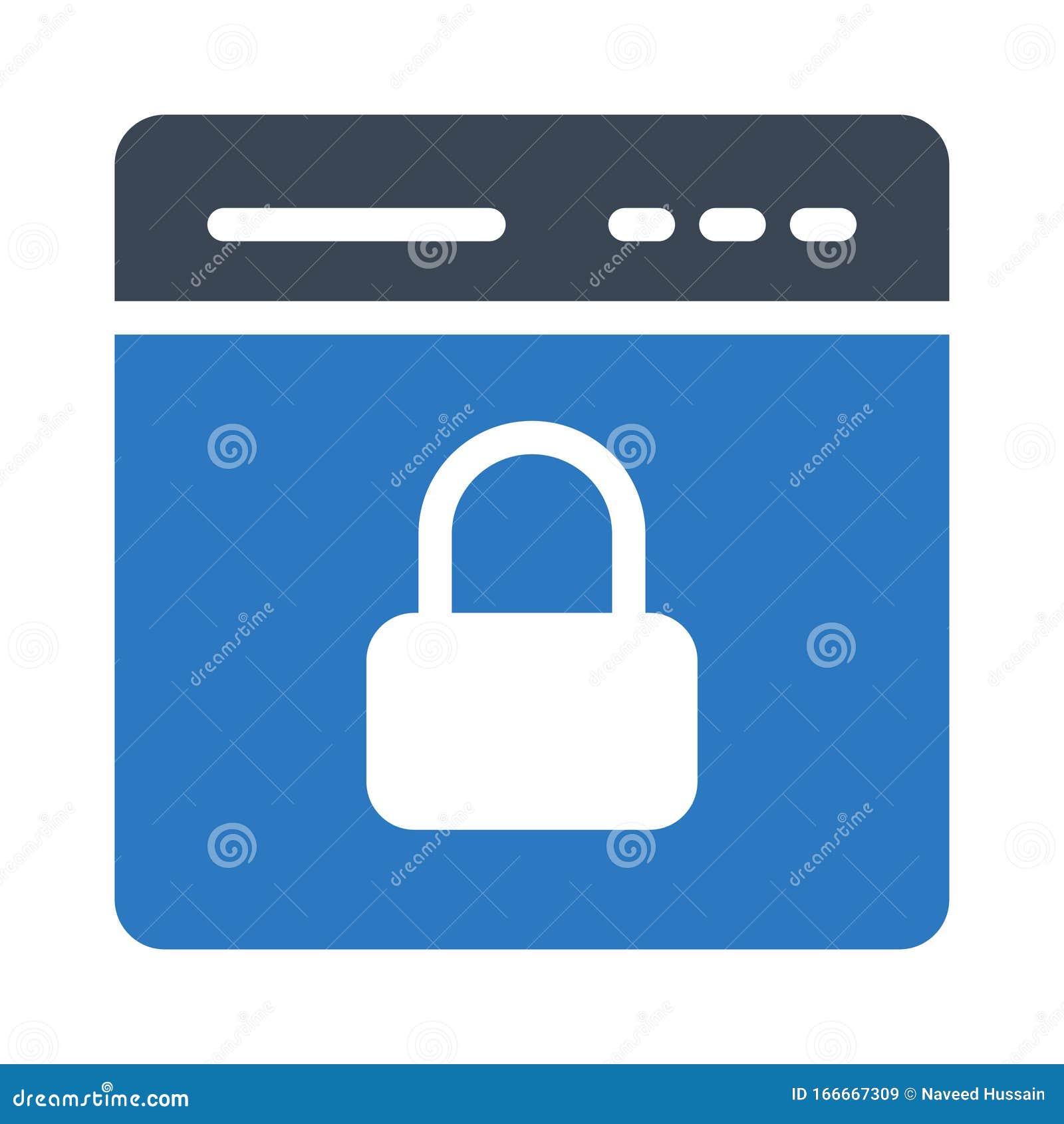 Web Secure Vector Glyph Color Icon Stock Illustration - Illustration of ...