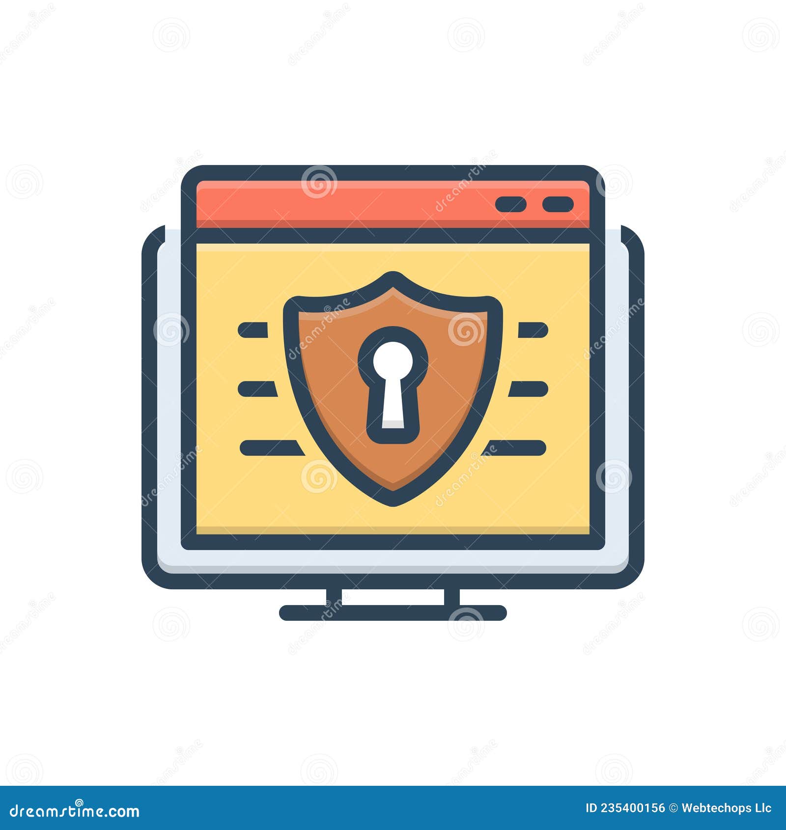 Color Illustration Icon for Web Security, Security and Protection Stock ...