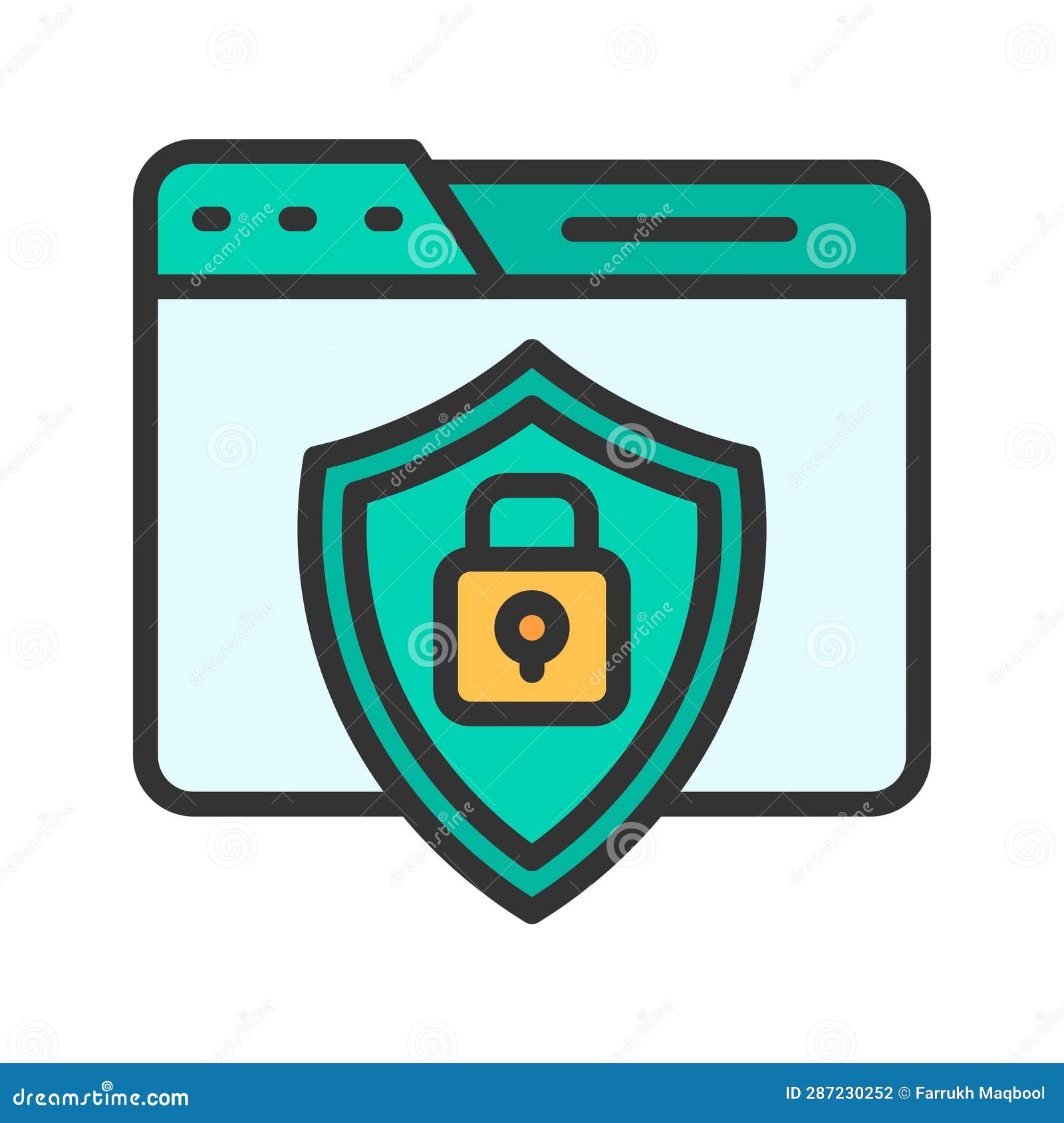 Web Security Icon Image. stock illustration. Illustration of shield ...