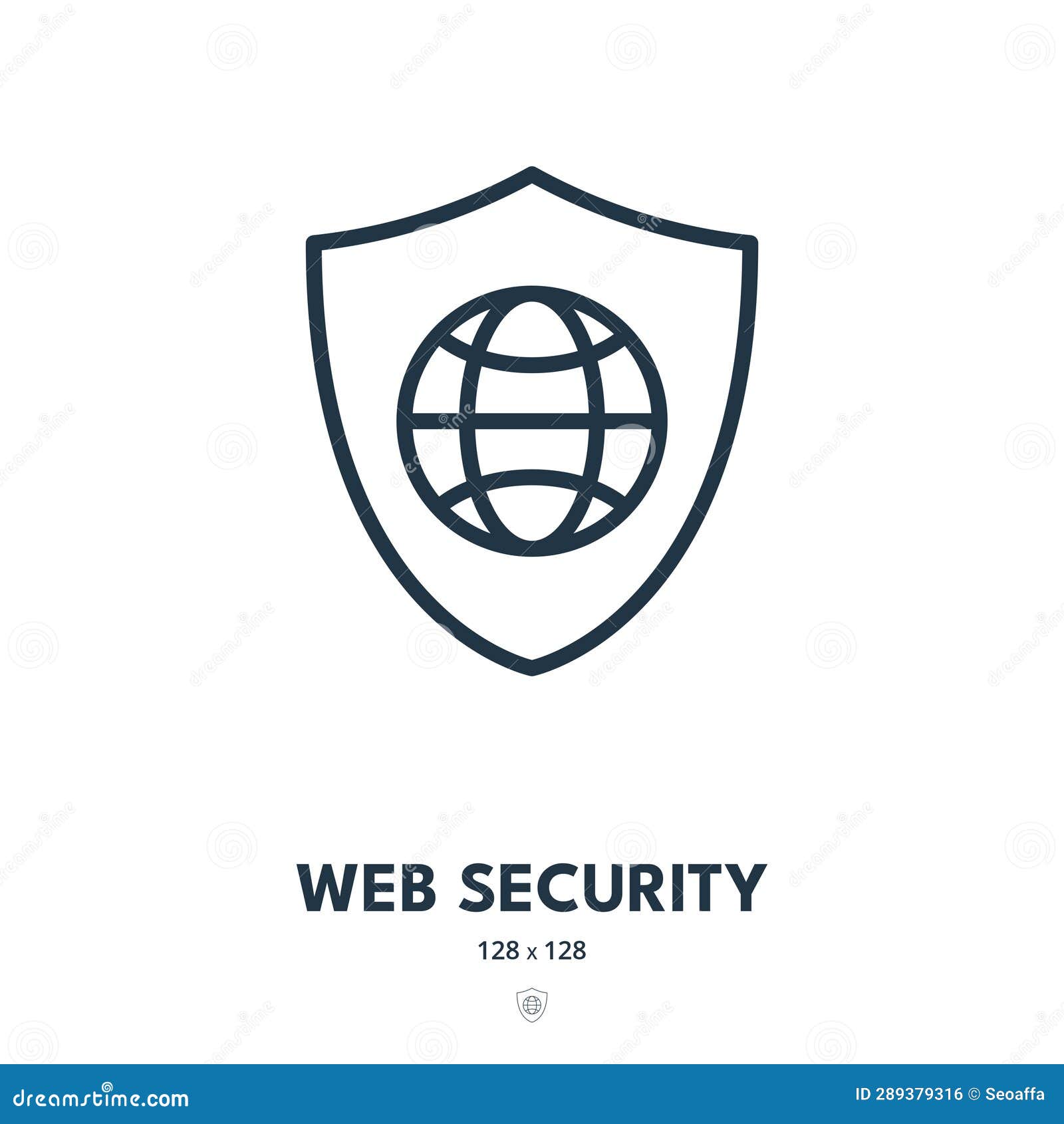 Web Security Icon. Internet, Secure, Safe. Editable Stroke. Vector Icon ...