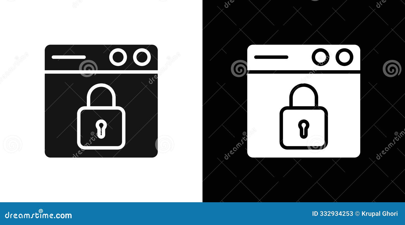 Web Security Icon Logo Set Vector Stock Vector - Illustration of ...