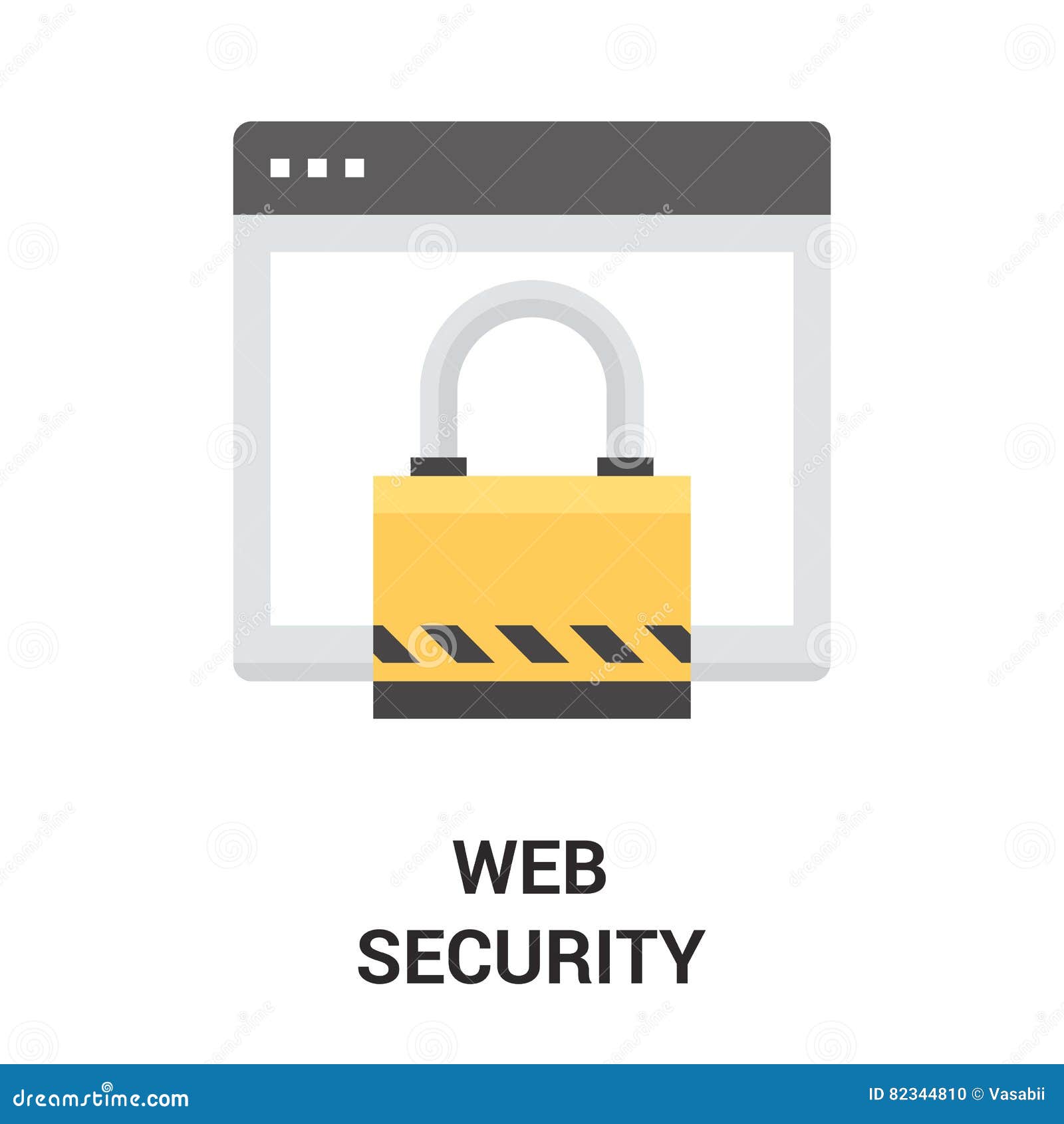 Web security icon stock vector. Illustration of safety - 82344810