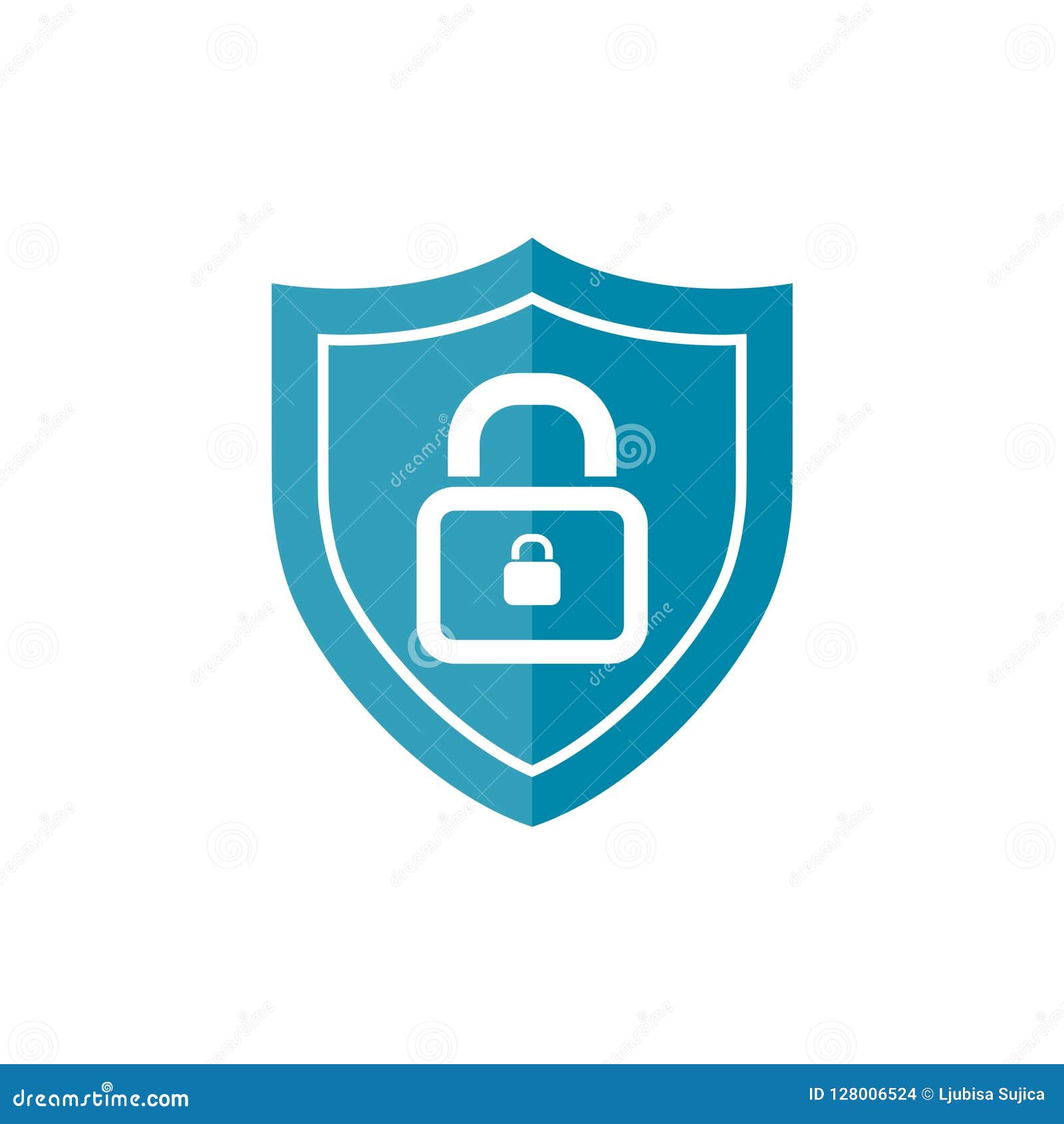 Web Security Icon Shield, Blue Shield, Simple Vector Icon Stock ...