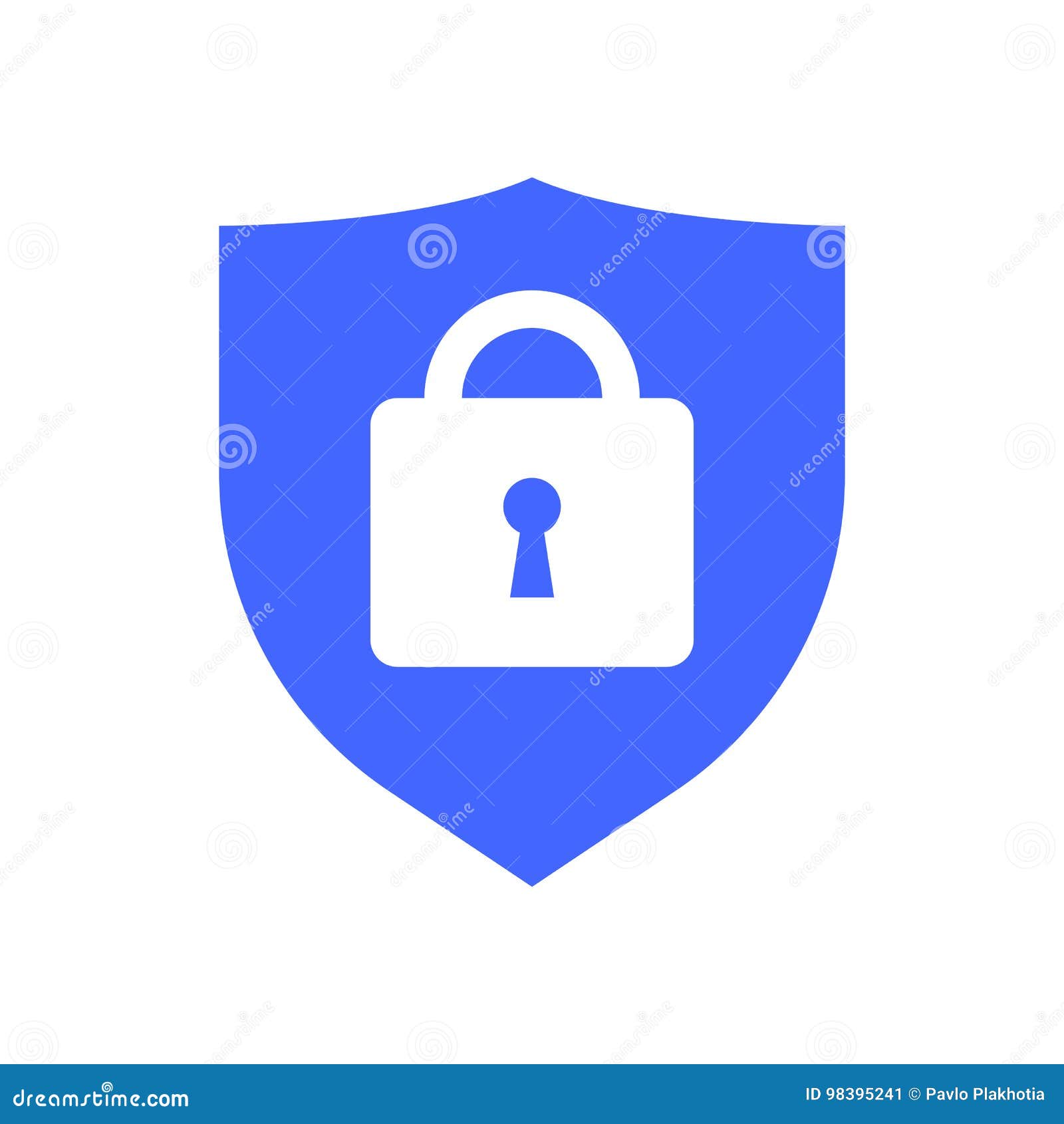 Web Security Icon Shield Lock Symbol Guard Badge Stock Vector