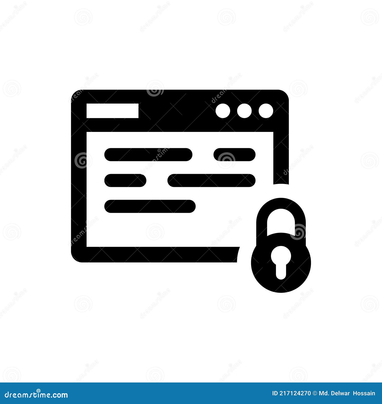 Web security icon stock vector. Illustration of security - 217124270